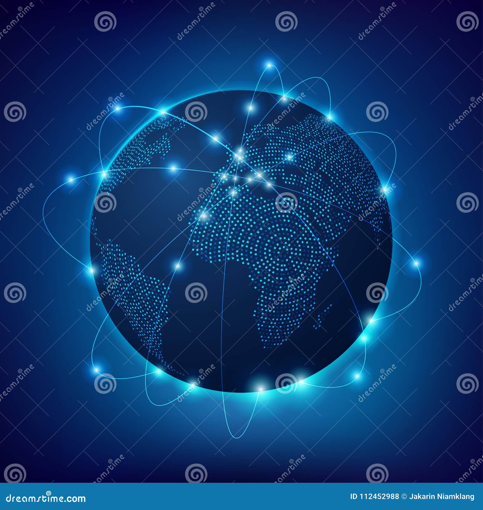 Digital global wire stock vector. Illustration of concept - 112452988