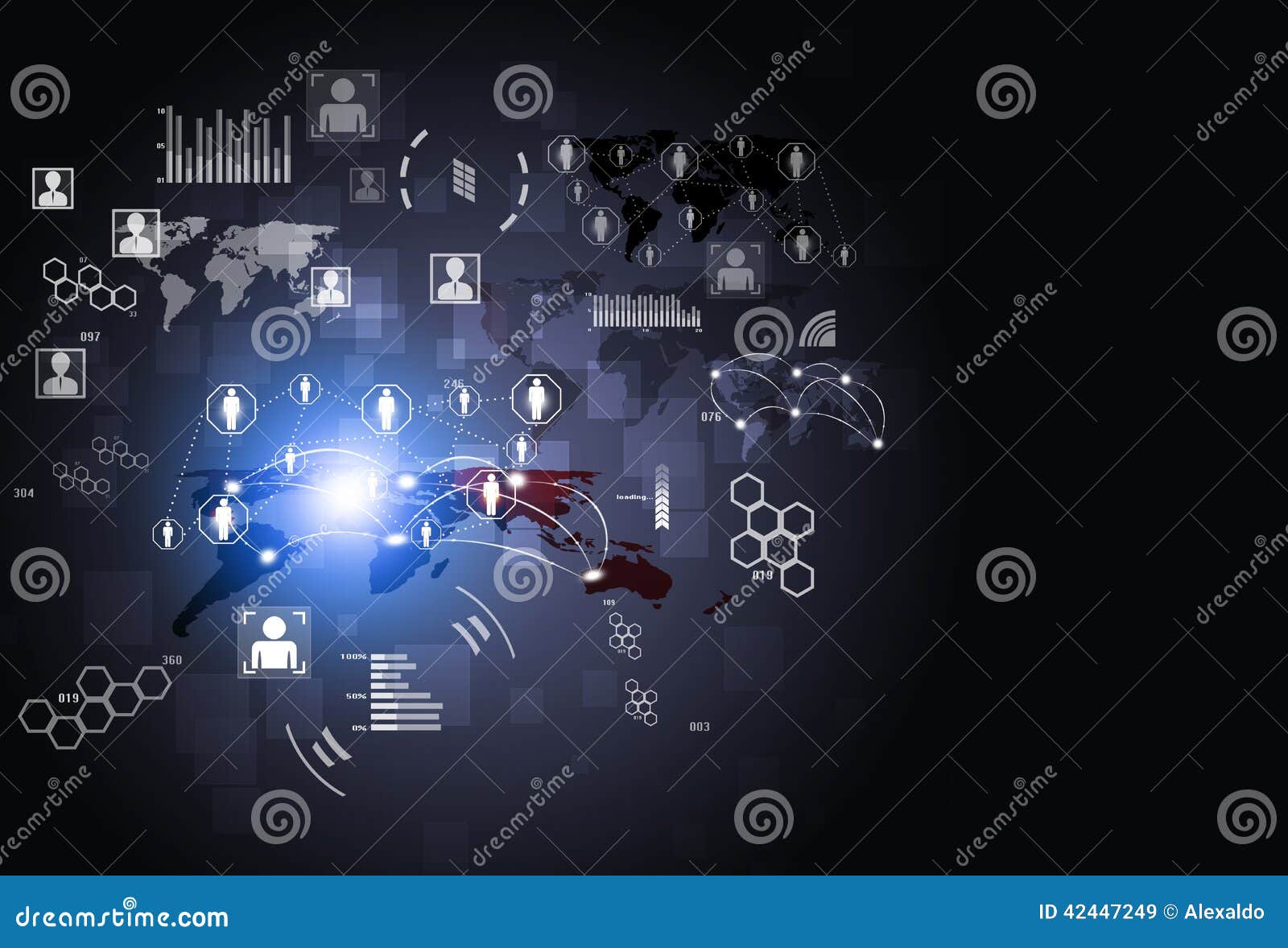 Concept Communications Business Background Stock Illustration ...