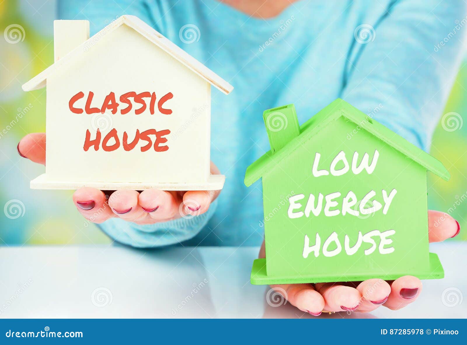 Concept Comparison between Normal House and Low Consumption House Stock ...