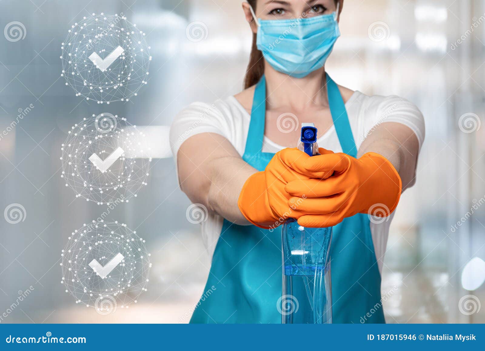 Concept of Completing a Task List during Cleaning Stock Photo - Image ...