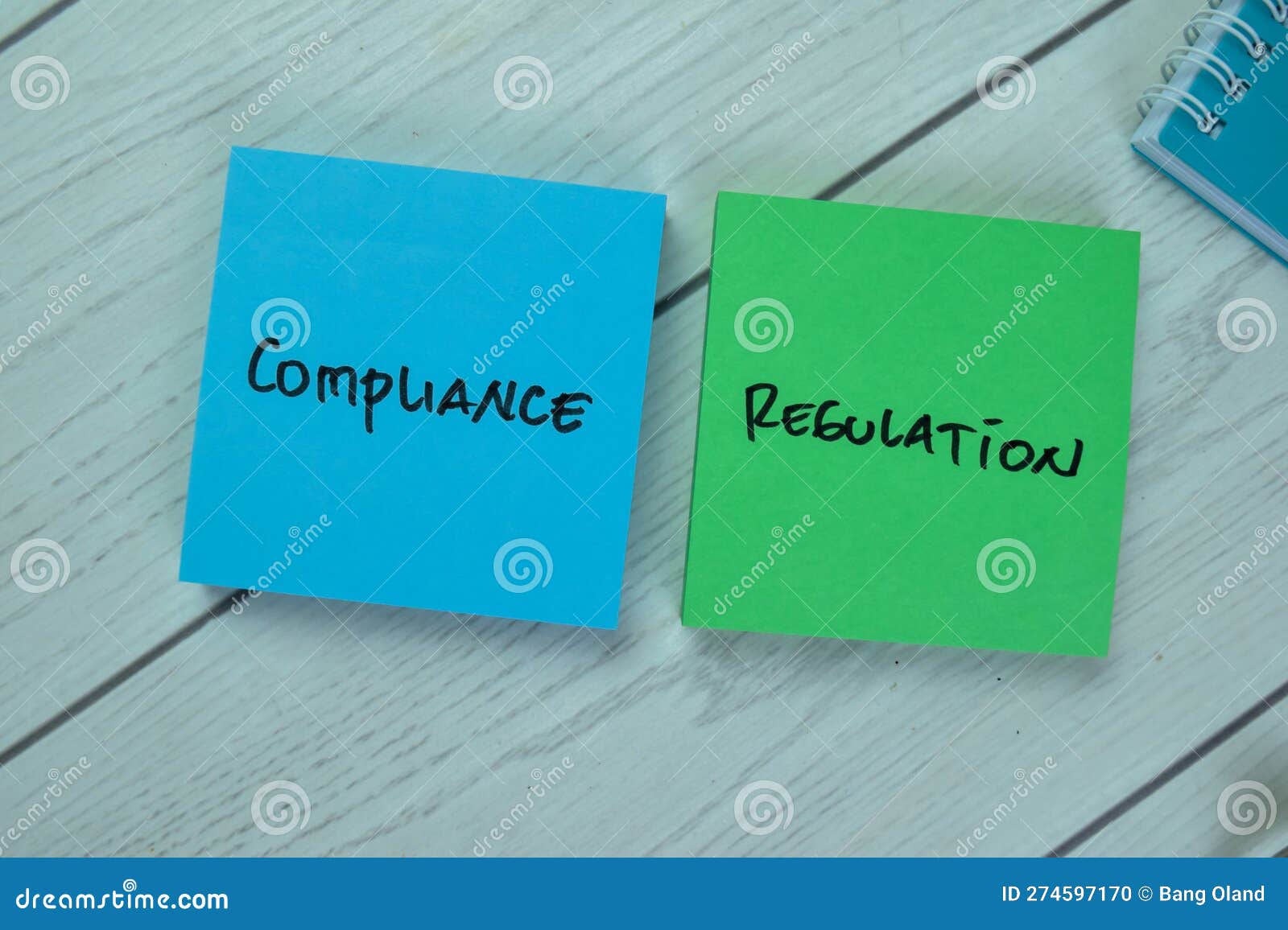 Concept of Compliance and Regulation Write on Sticky Notes Isolated on ...
