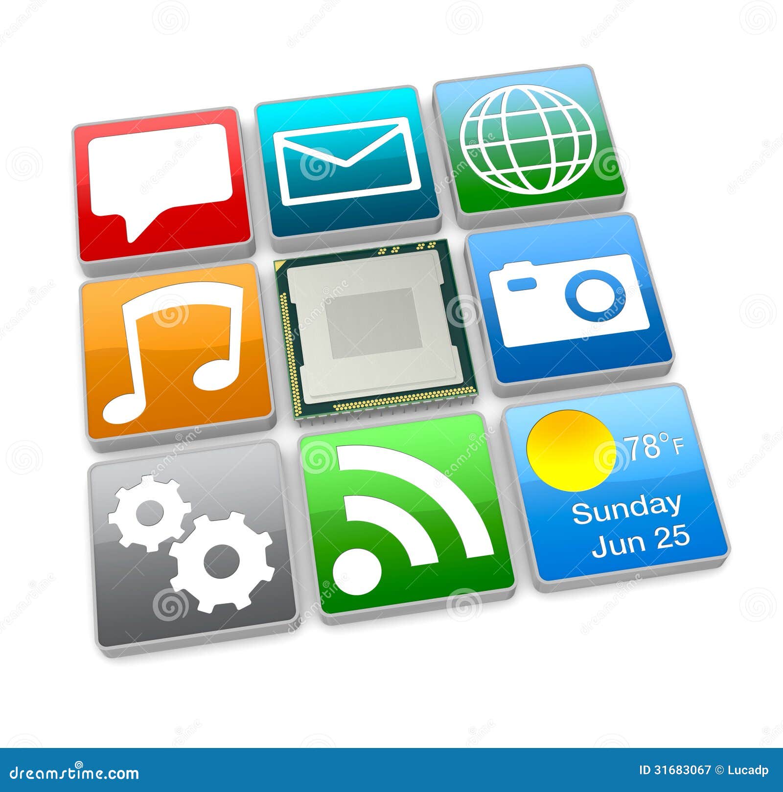 Concept of Computer Activity Stock Illustration - Illustration of ...