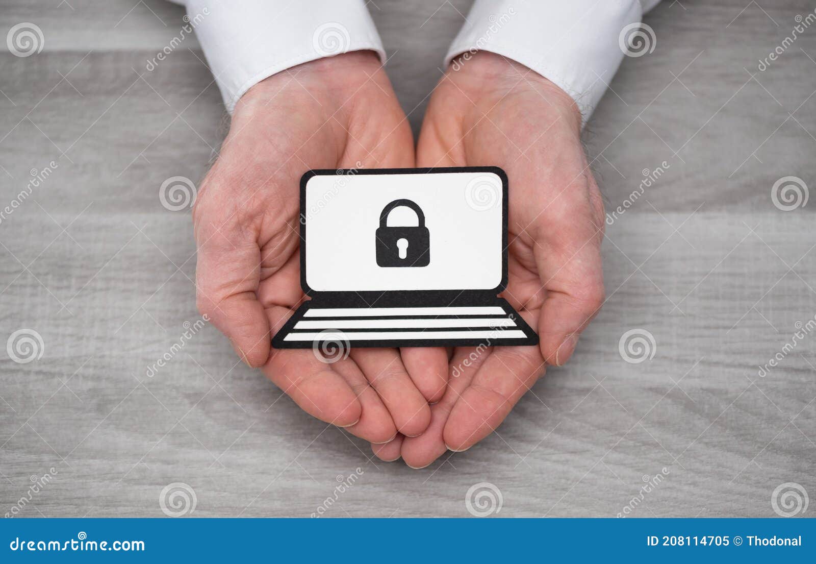Concept of Computer Protection Stock Image - Image of internet, laptop ...