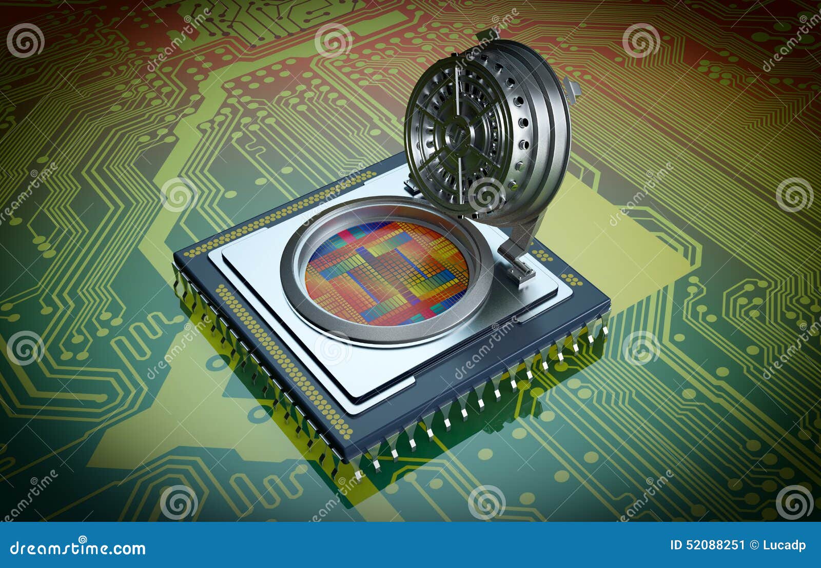 Concept of Computer Security Stock Illustration - Illustration of icon ...