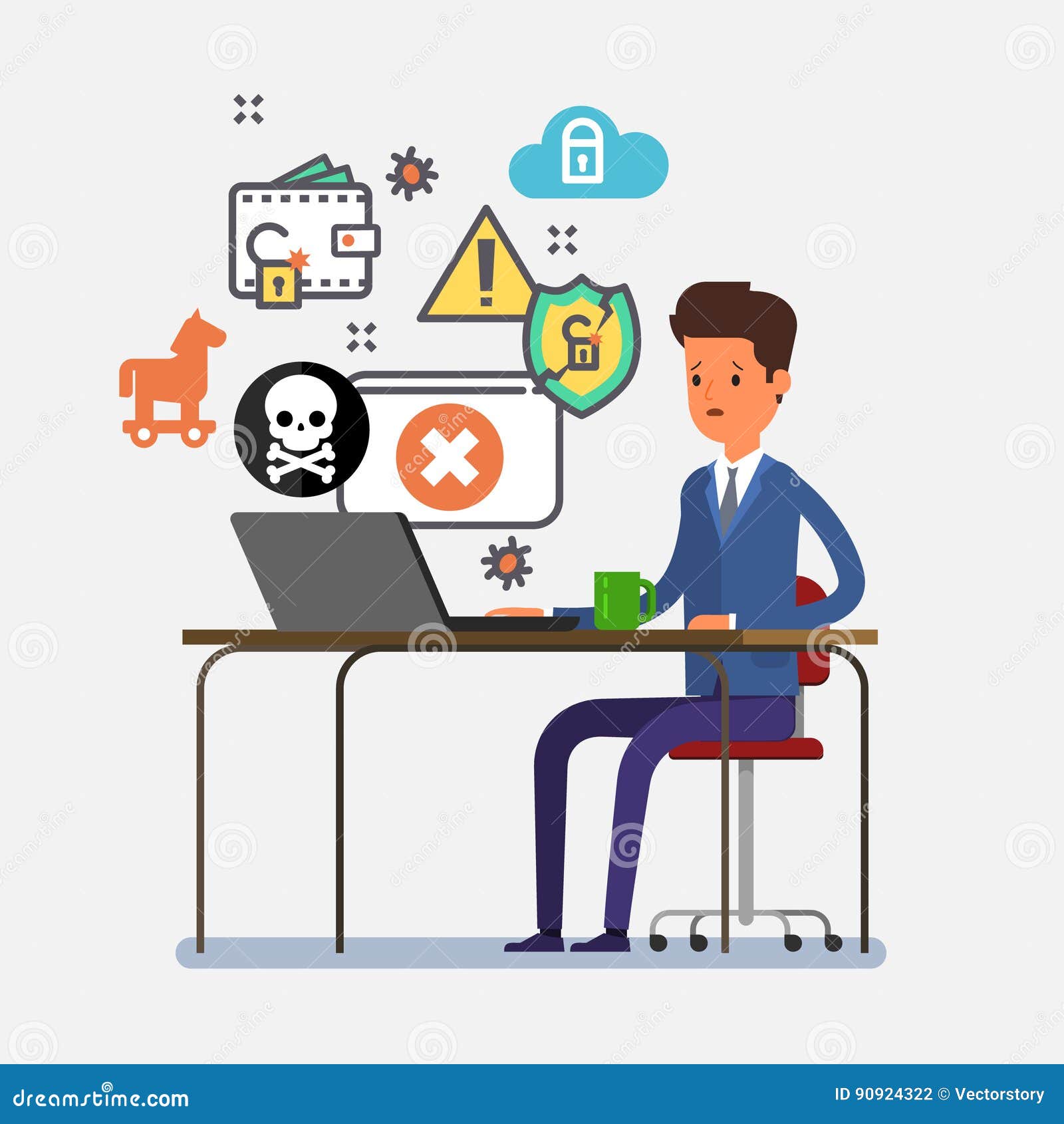 Concept of Computer Viruses Stock Vector - Illustration of concept ...