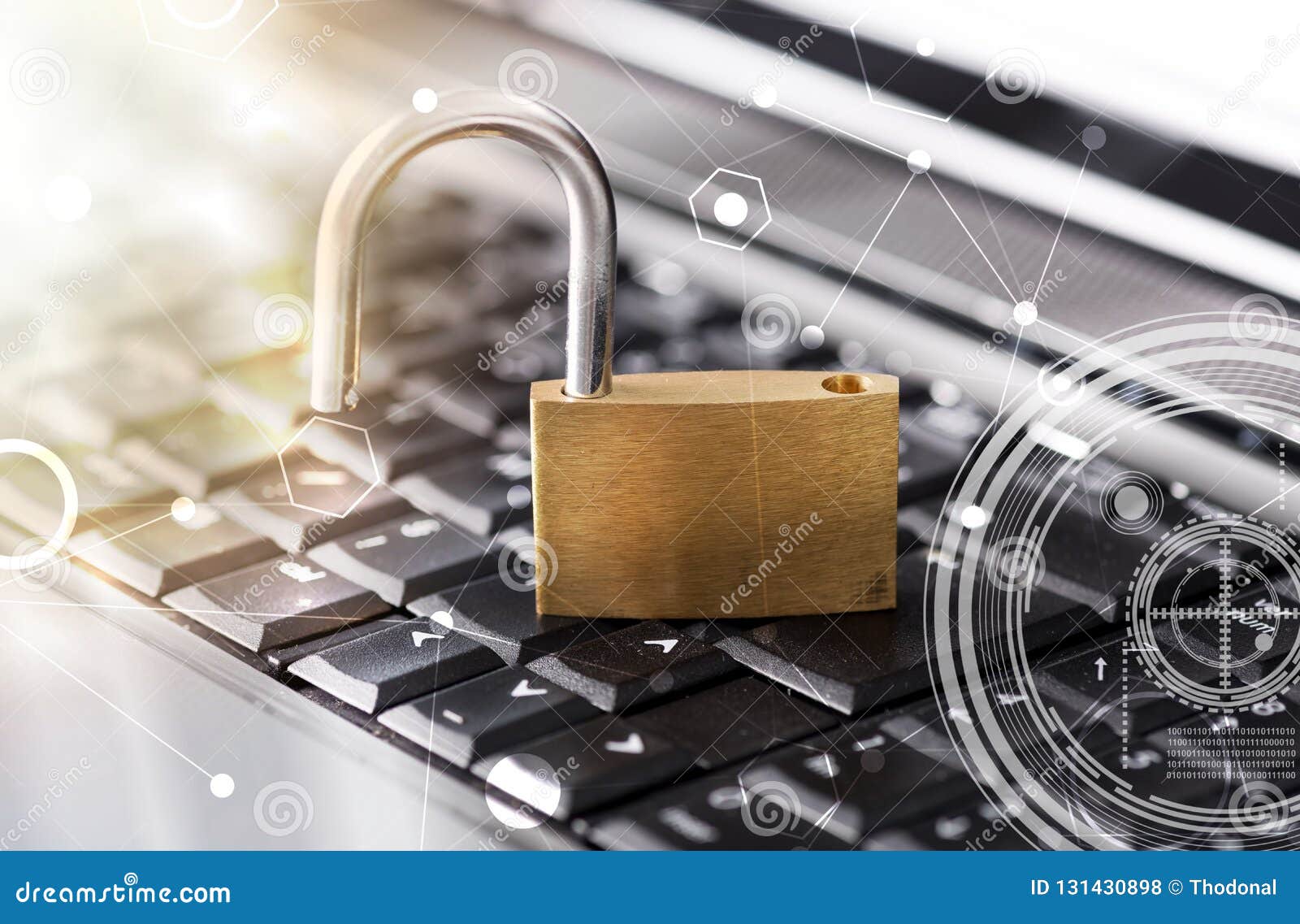 Concept Computerbeveiliging, Lichteffect Stock Foto - Image of ...