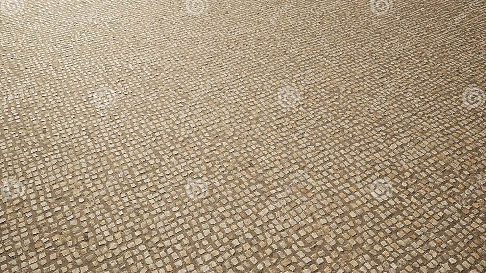 Conceptual Solid Beige Background of Cobblestone Texture Floor As a ...
