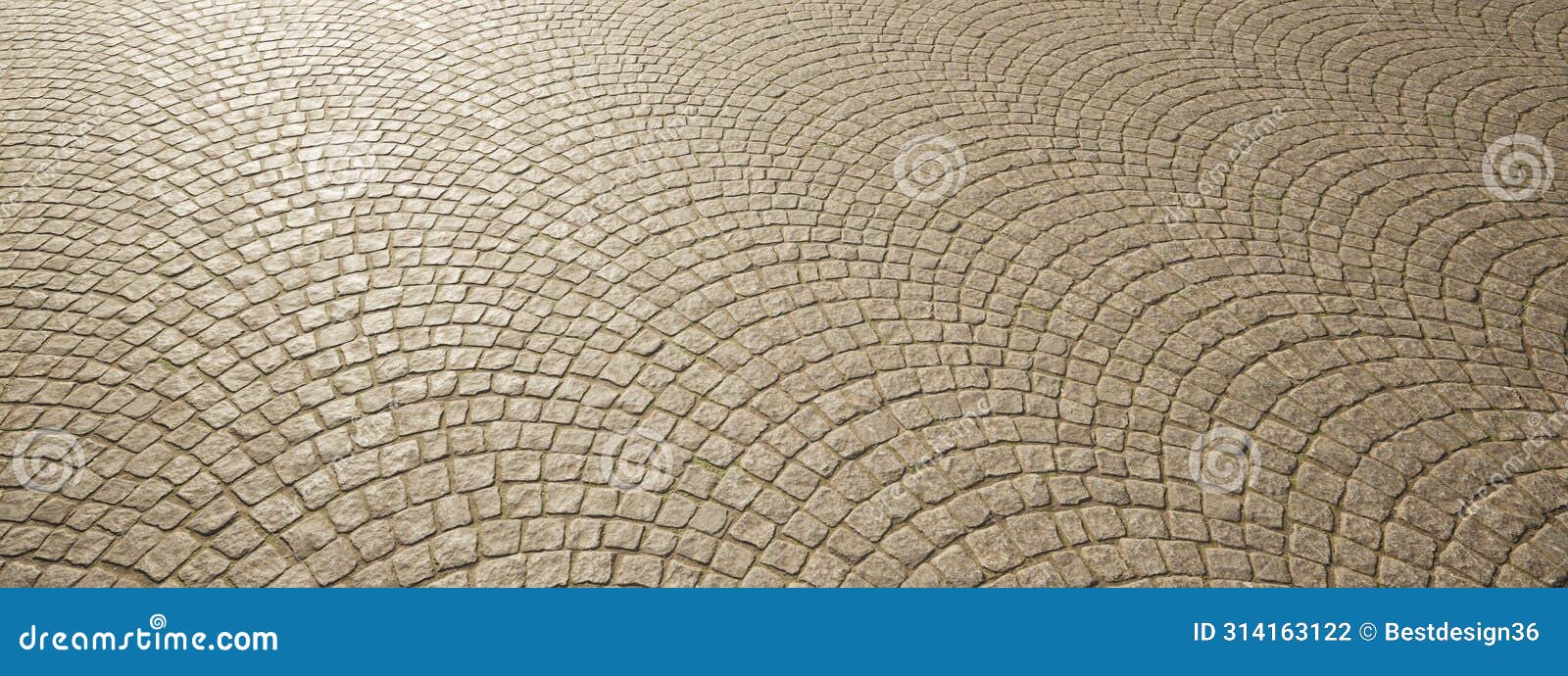 Conceptual Solid Beige Background of Wave Cobblestone Texture Floor As ...