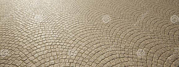 Conceptual Solid Beige Background of Wave Cobblestone Texture Floor As ...