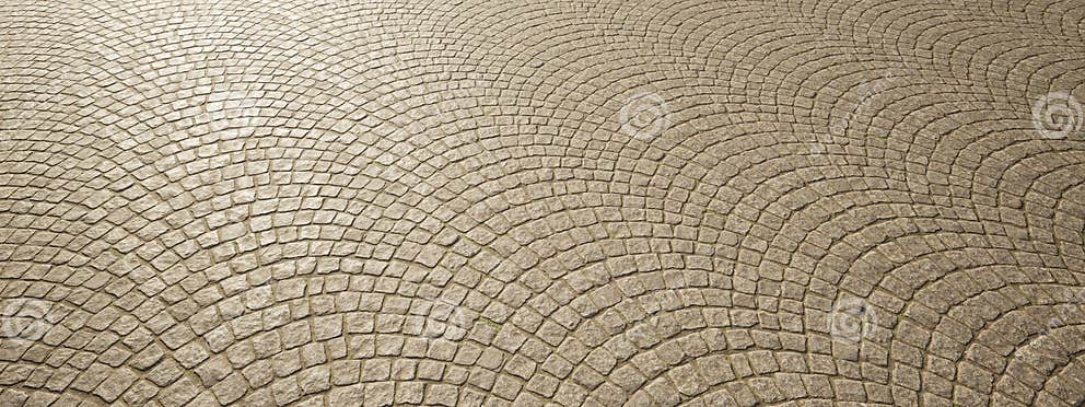 Conceptual Solid Beige Background of Wave Cobblestone Texture Floor As ...