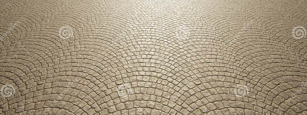 Conceptual Solid Beige Background of Wave Cobblestone Texture Floor As ...
