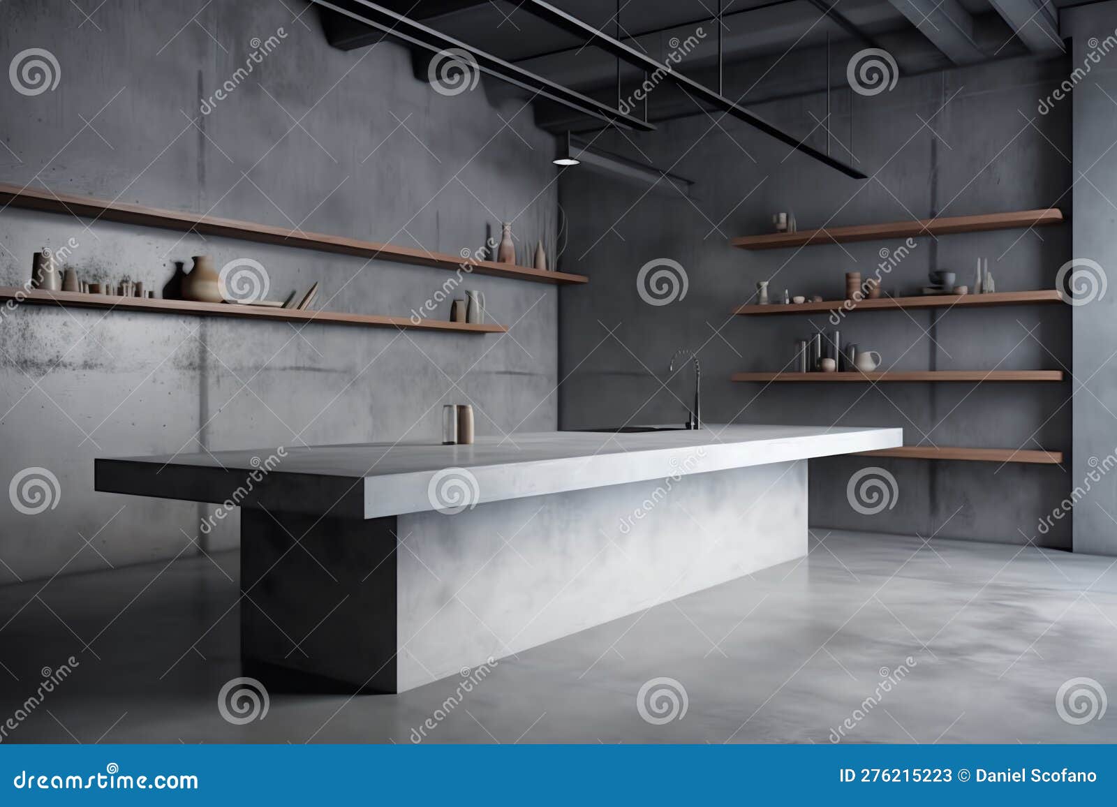 Concrete Studio Room Background, Loft Texture Wall Floor Plaster ...