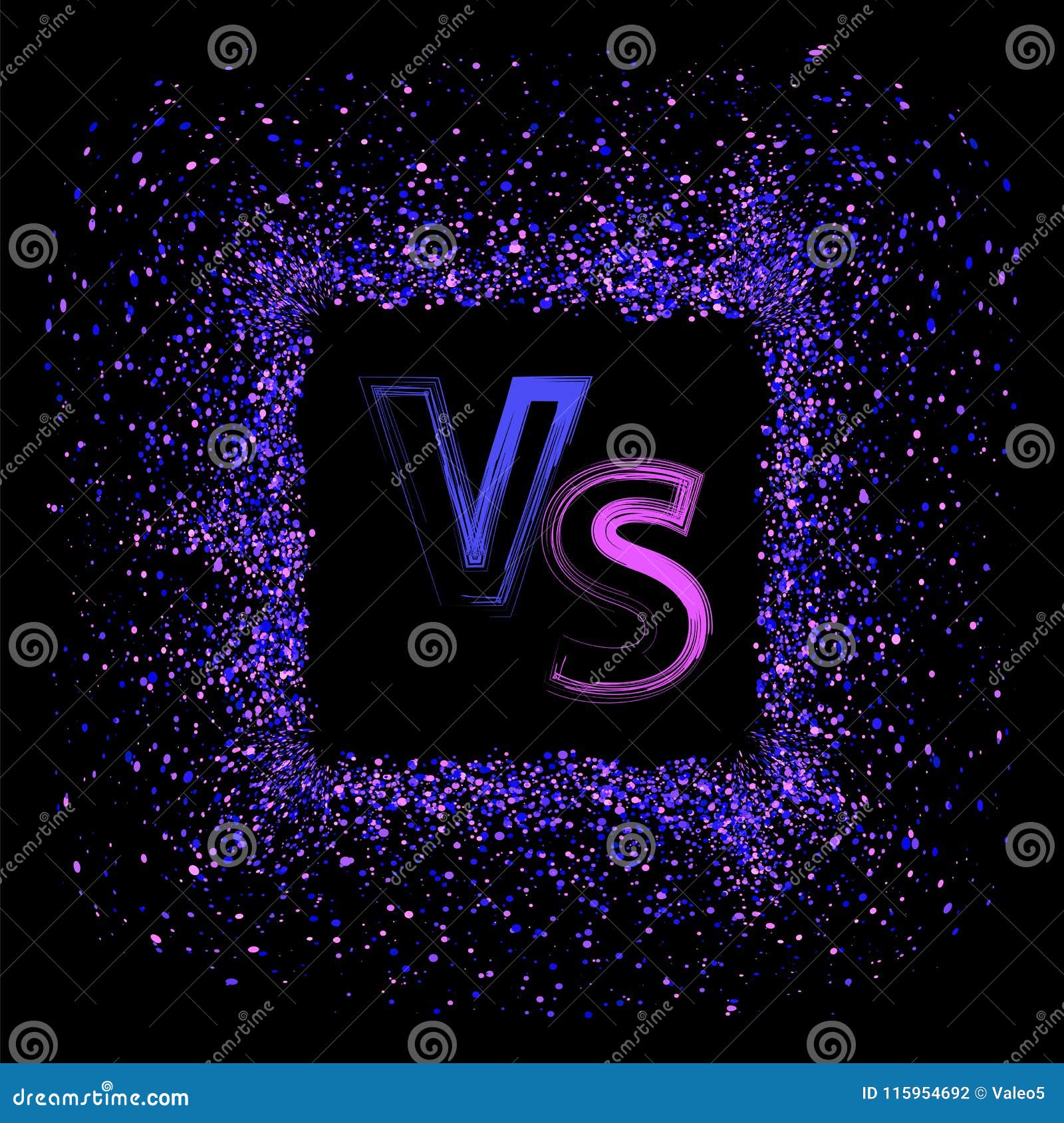 Concept of Confrontation, Together, Standoff, Final Fighting. Versus VS ...