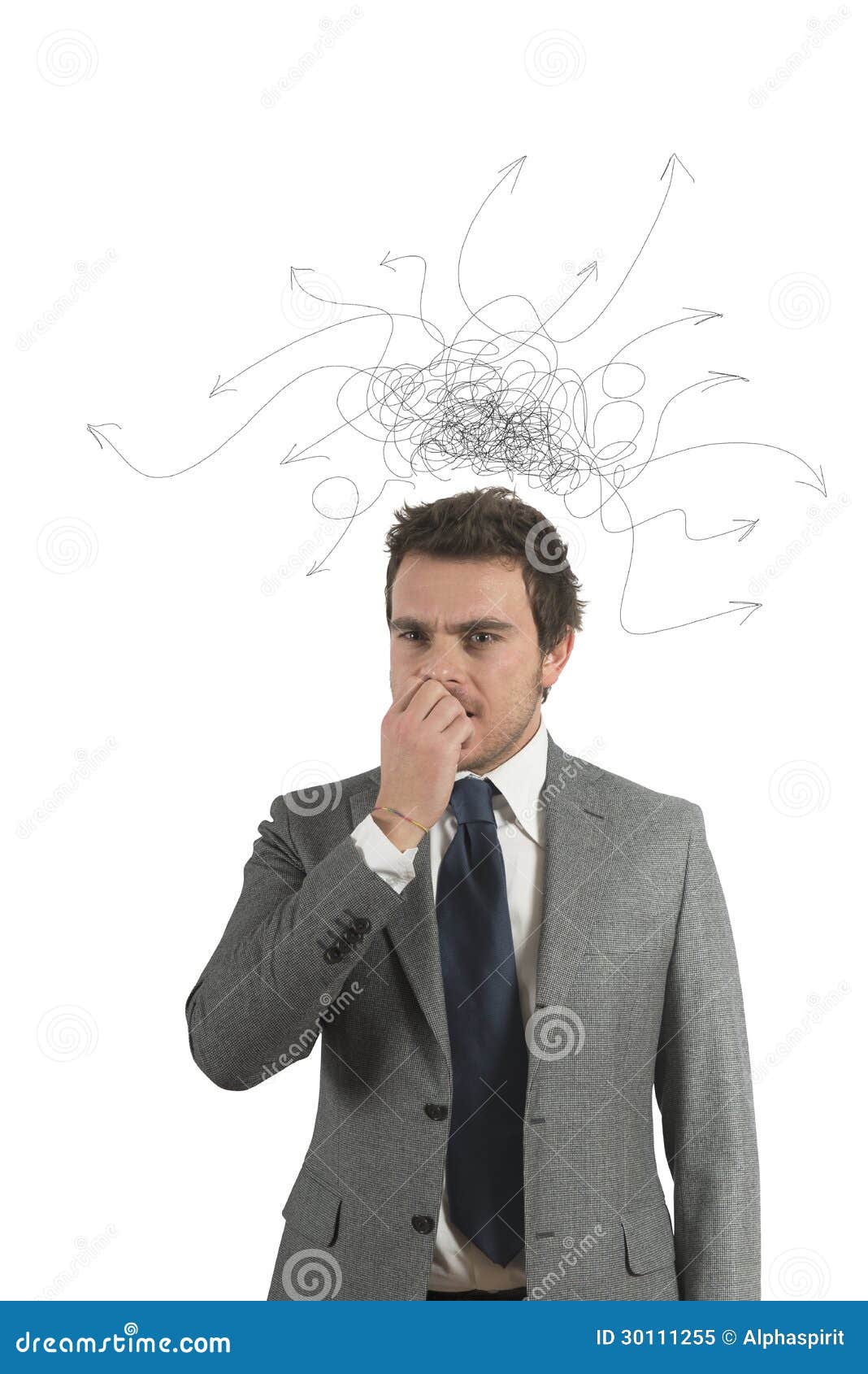 Confused businessman stock image. Image of business, direction - 30111255