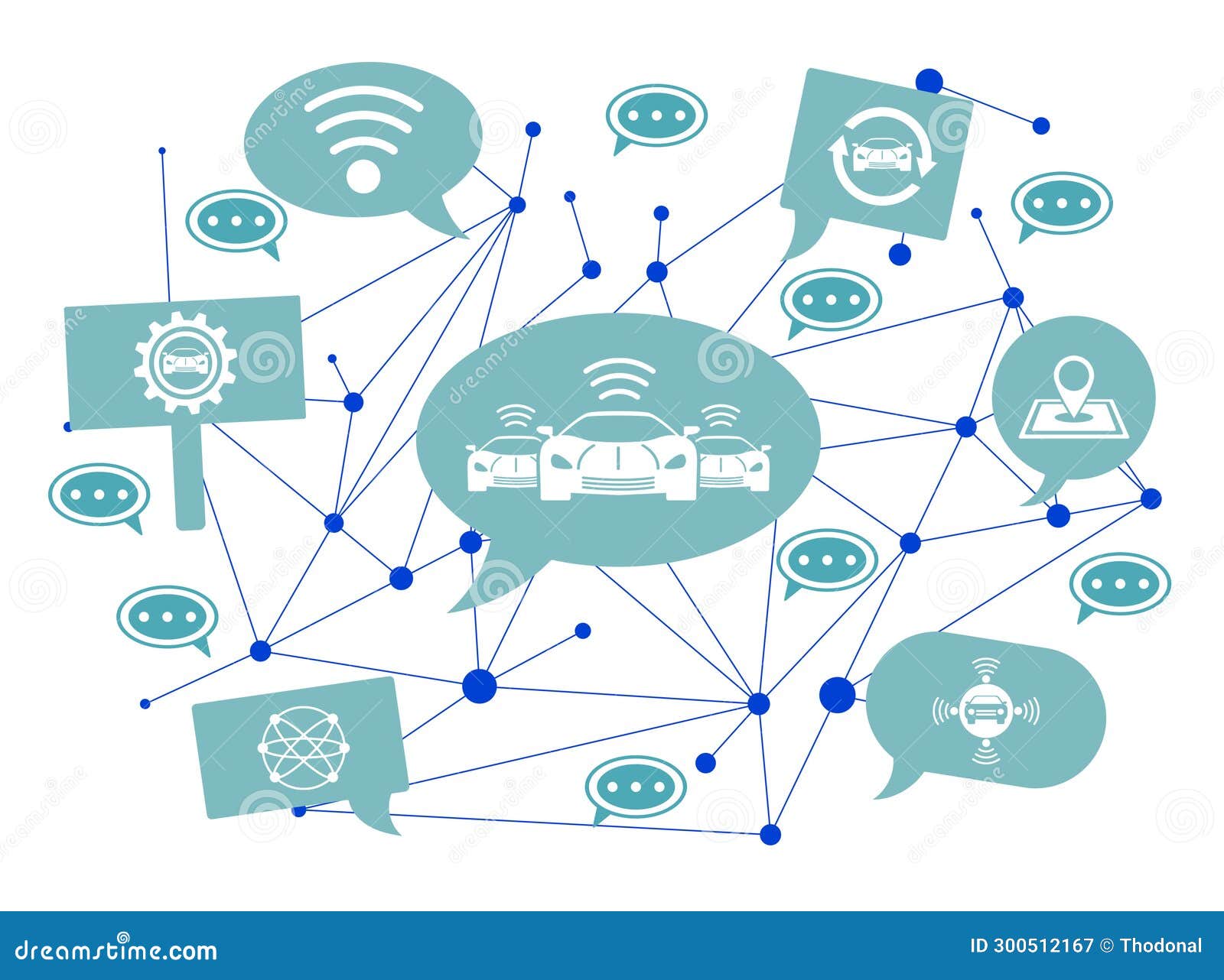 Connected Cars And Autonomous Cars Concept Stock Image | CartoonDealer ...