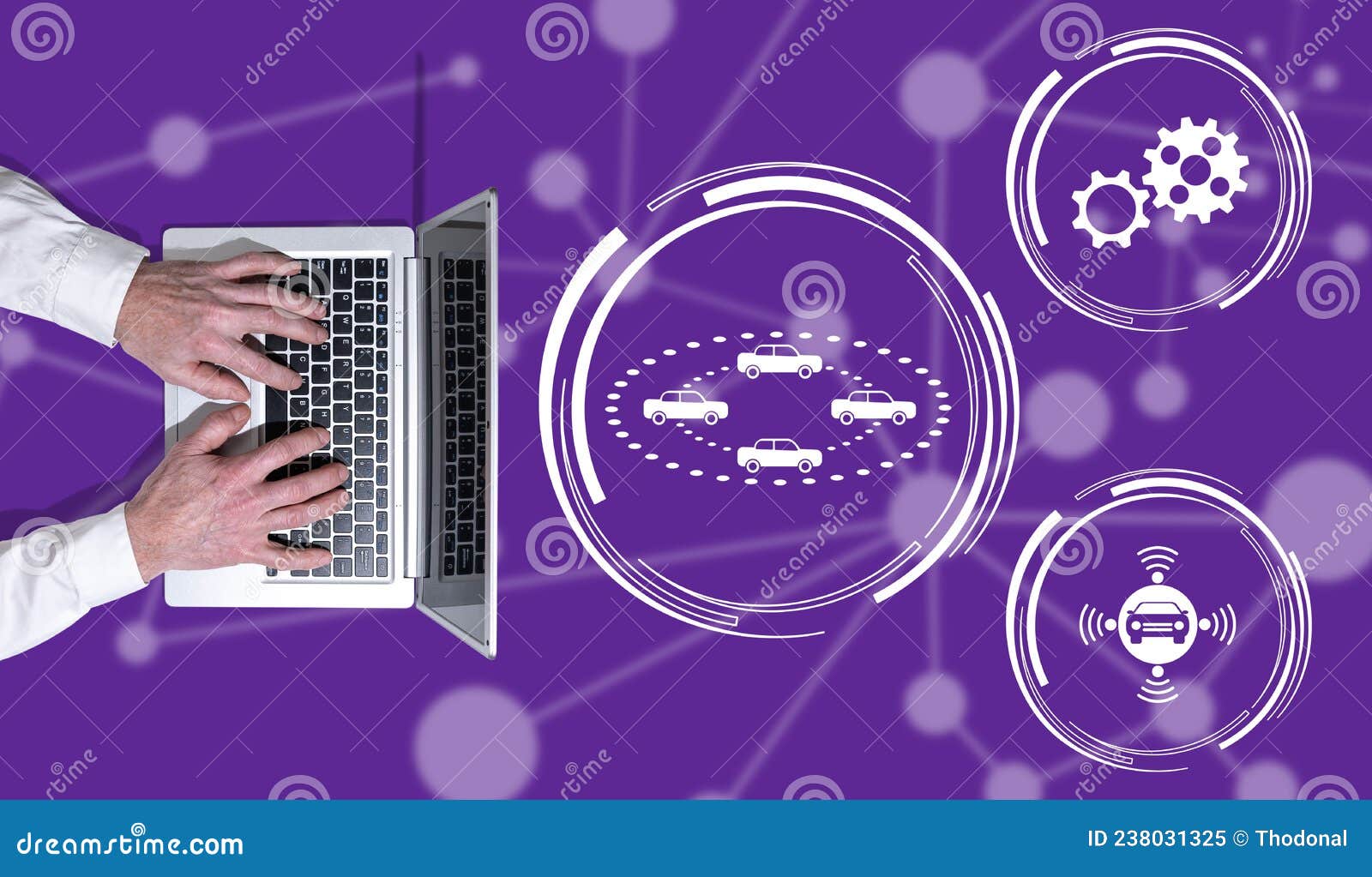 Concept of connected cars stock image. Image of driverless - 238031325