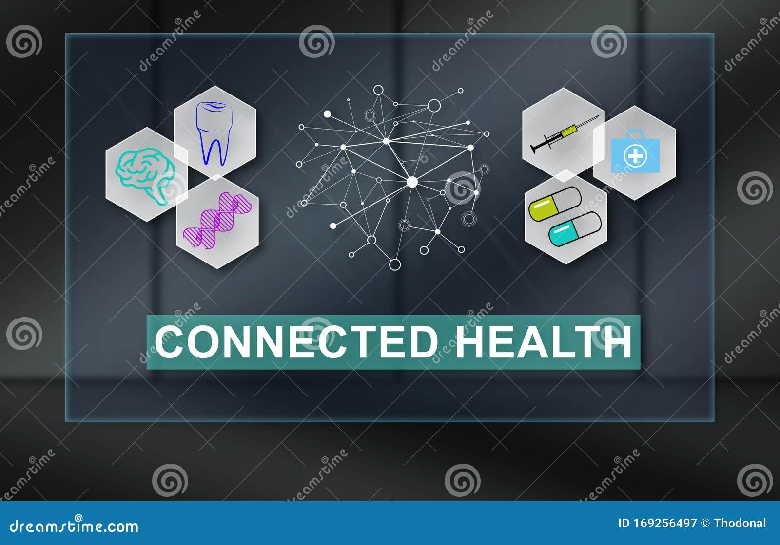 Concept of Connected Health Stock Image - Image of modern, health ...