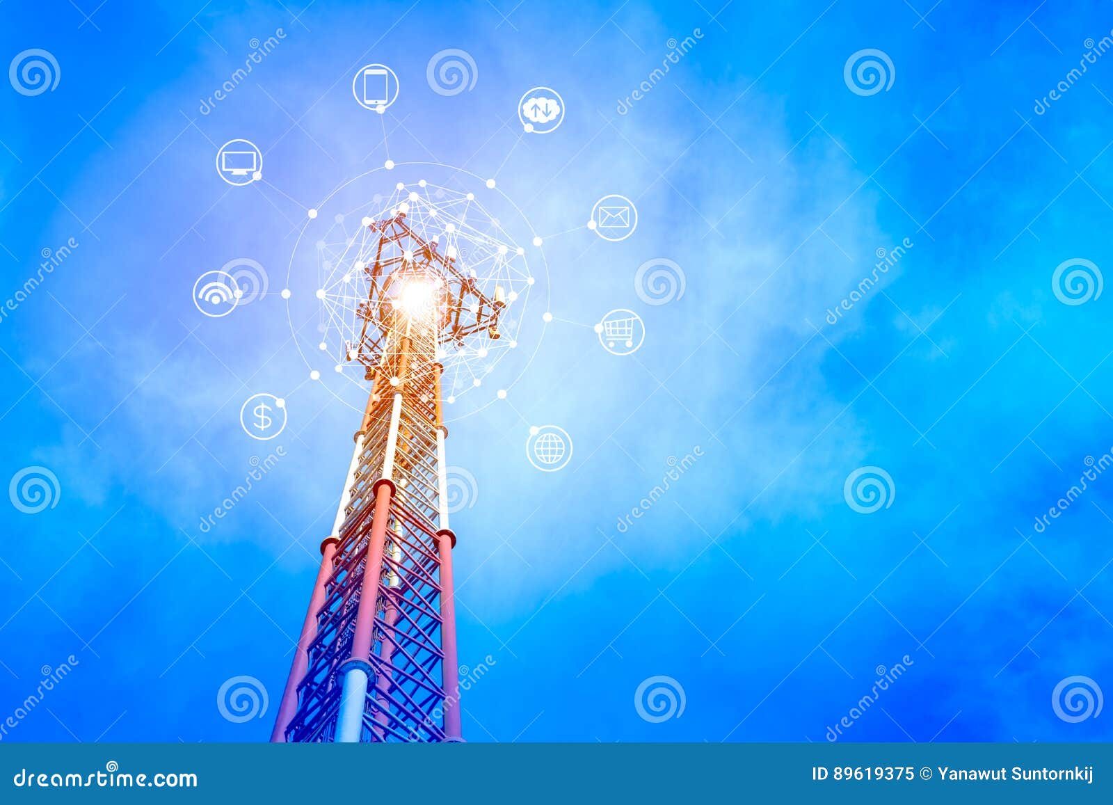 The Concept of Connecting To Online Service Stock Image - Image of ...