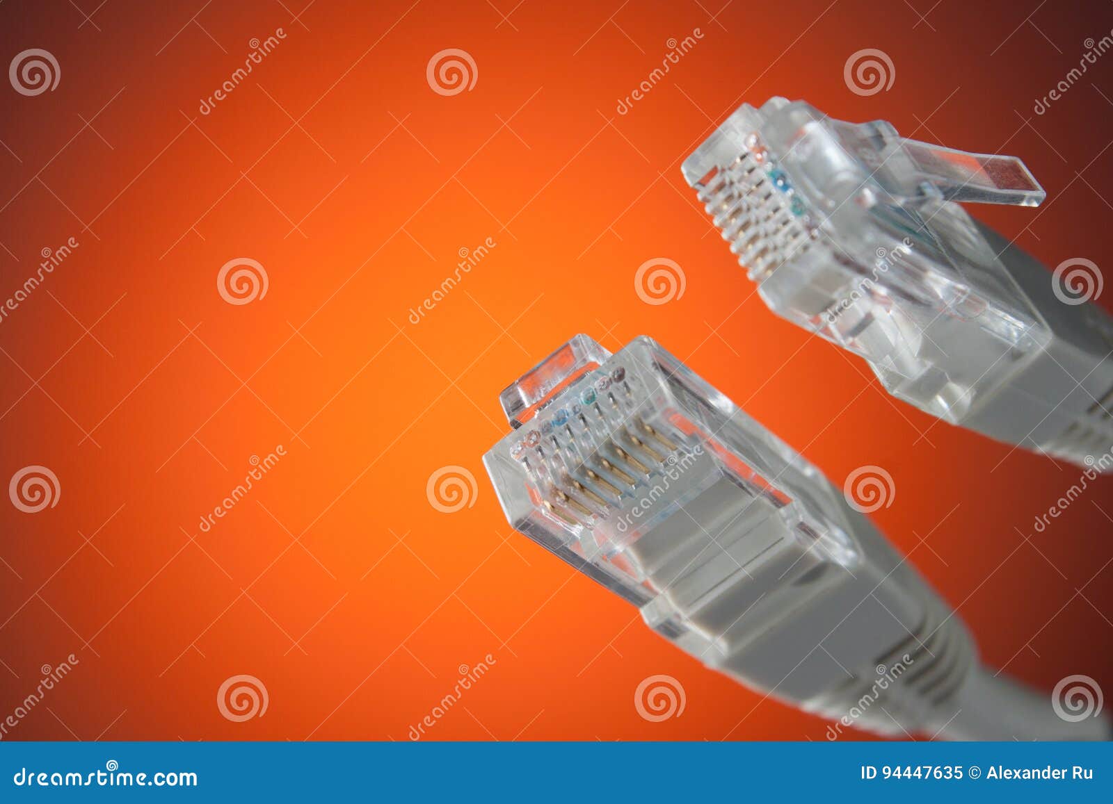 The Concept of Connection To the Internet. Plug RJ 45 Close-up Stock ...