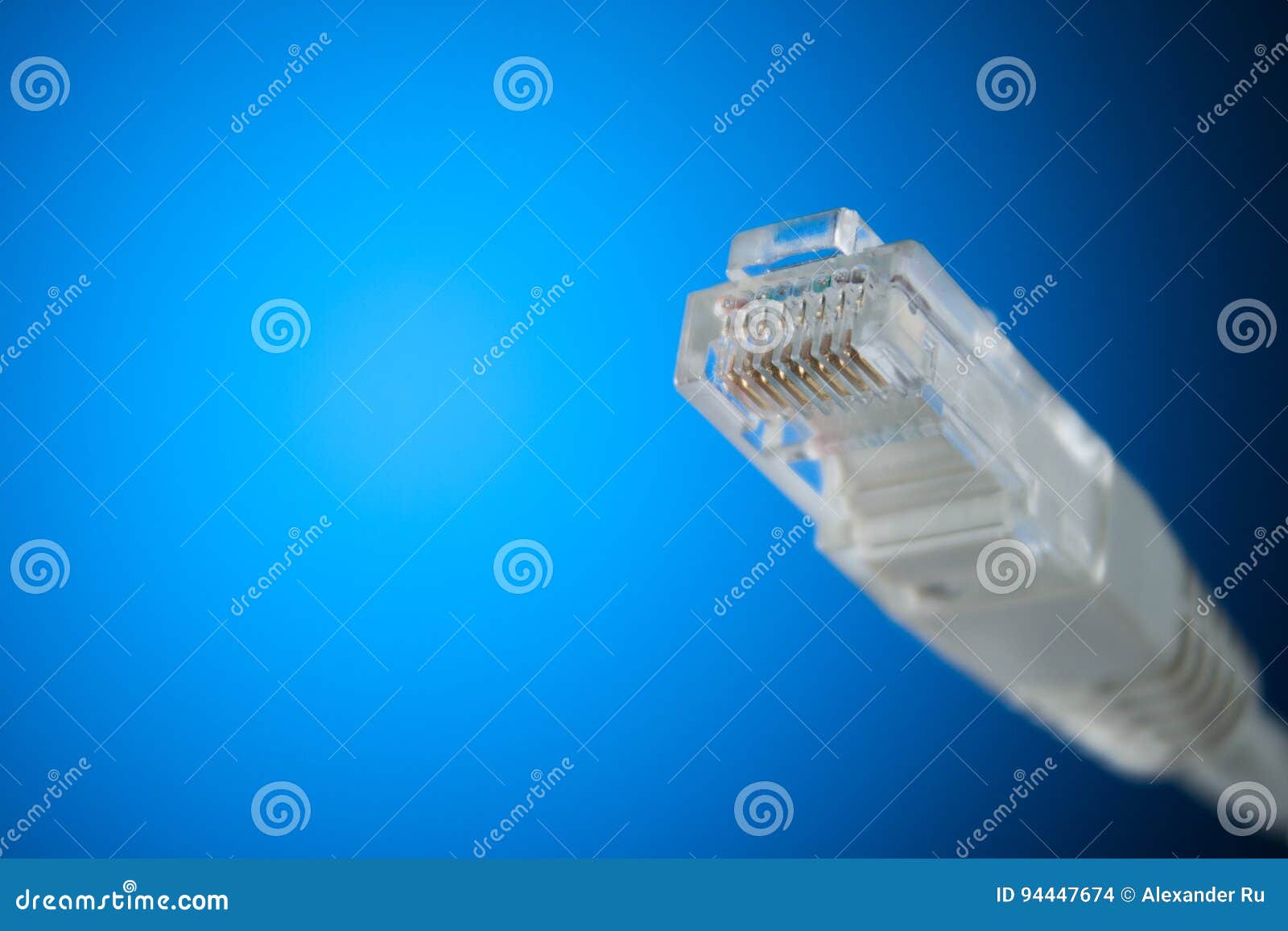 The Concept of Connection To the Internet. Plug RJ 45 Close-up Stock ...