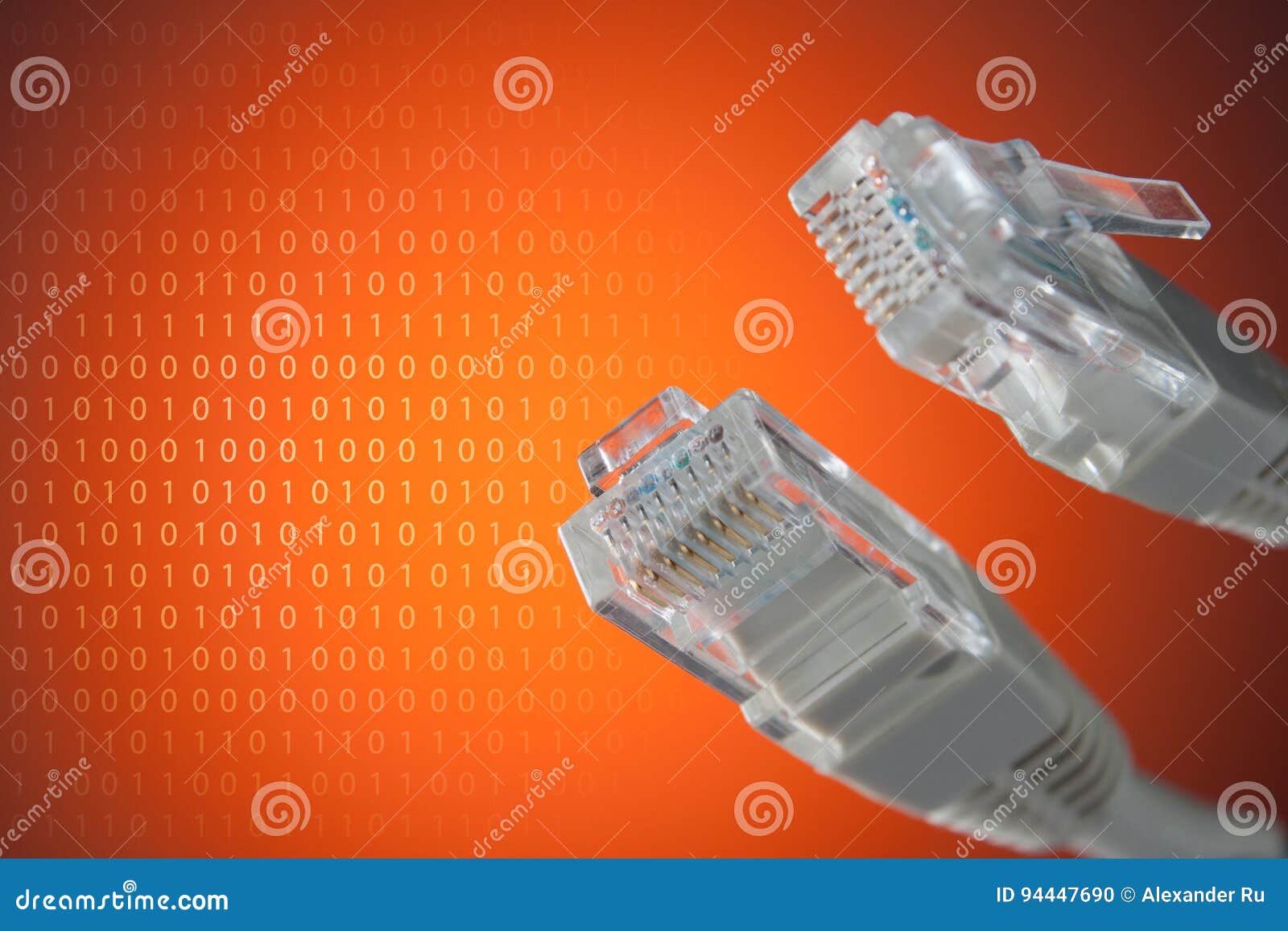 The Concept of Connection To the Internet. Plug RJ 45 Close-up Stock ...