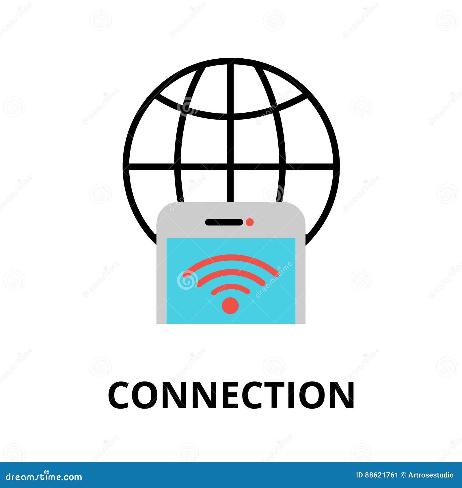 Concept of Connection, Vector Illustration Stock Vector - Illustration ...