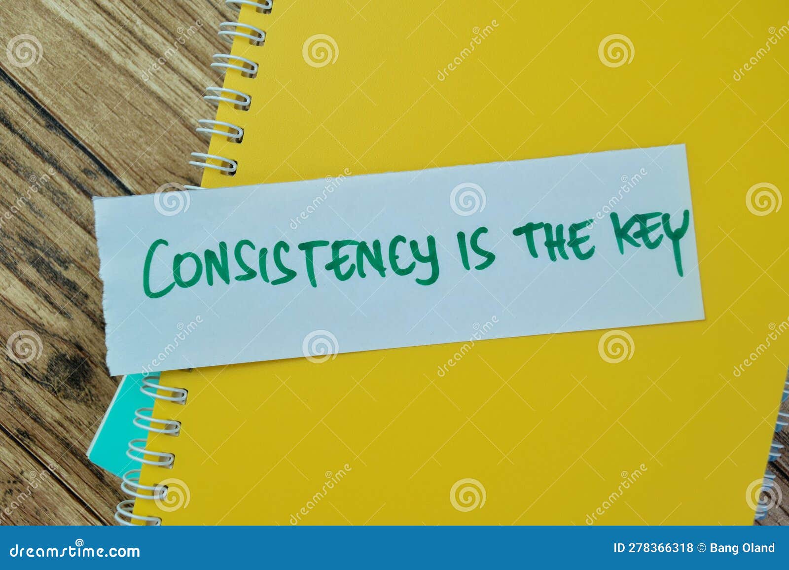Concept of Consistency is the Key Write on Sticky Notes Isolated on ...