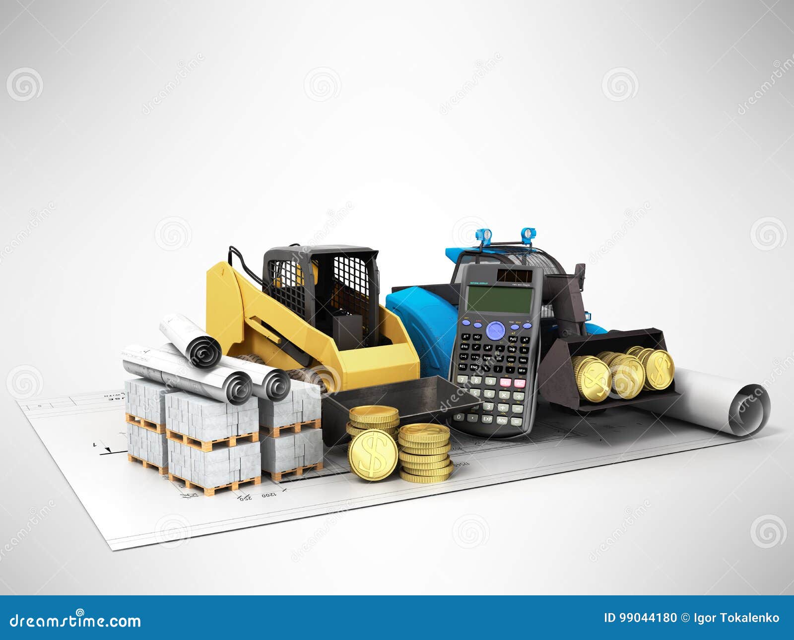 Concept of Construction Calculations Excavators of Small Works B Stock ...