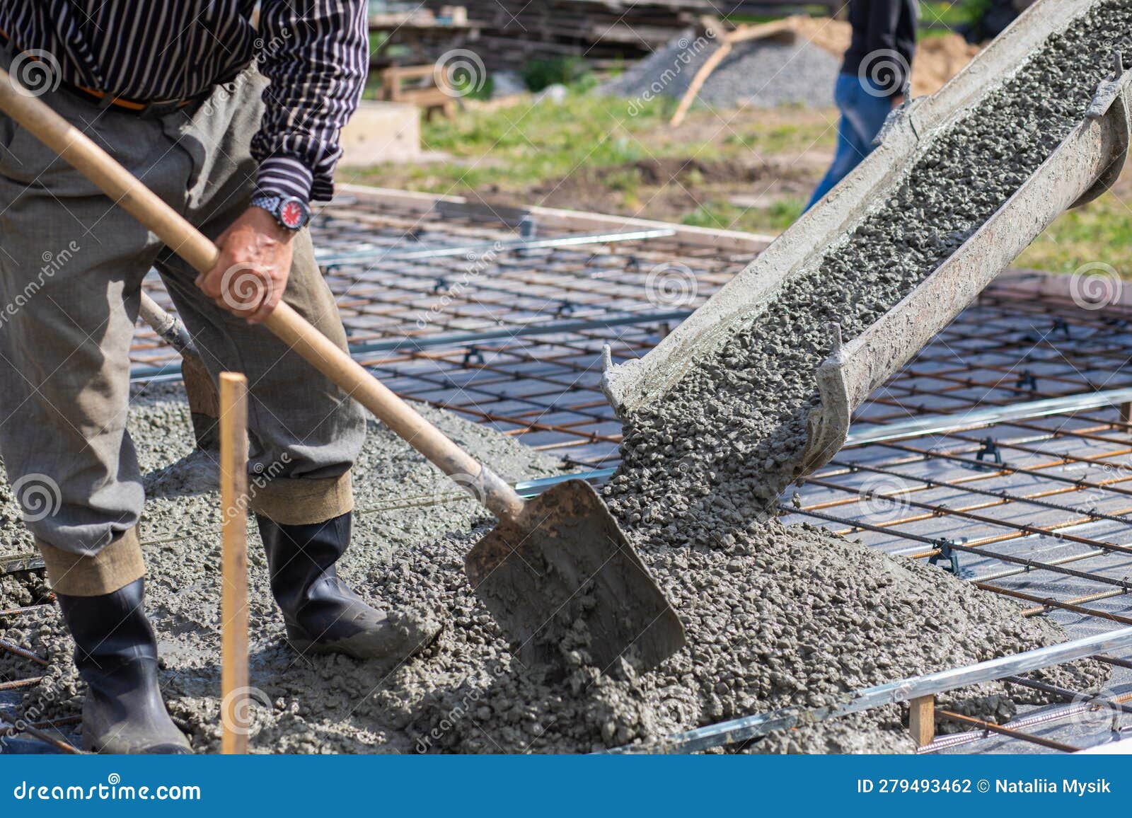 Concept of Construction of Monolithic Slabs and Ceilings Stock Photo ...