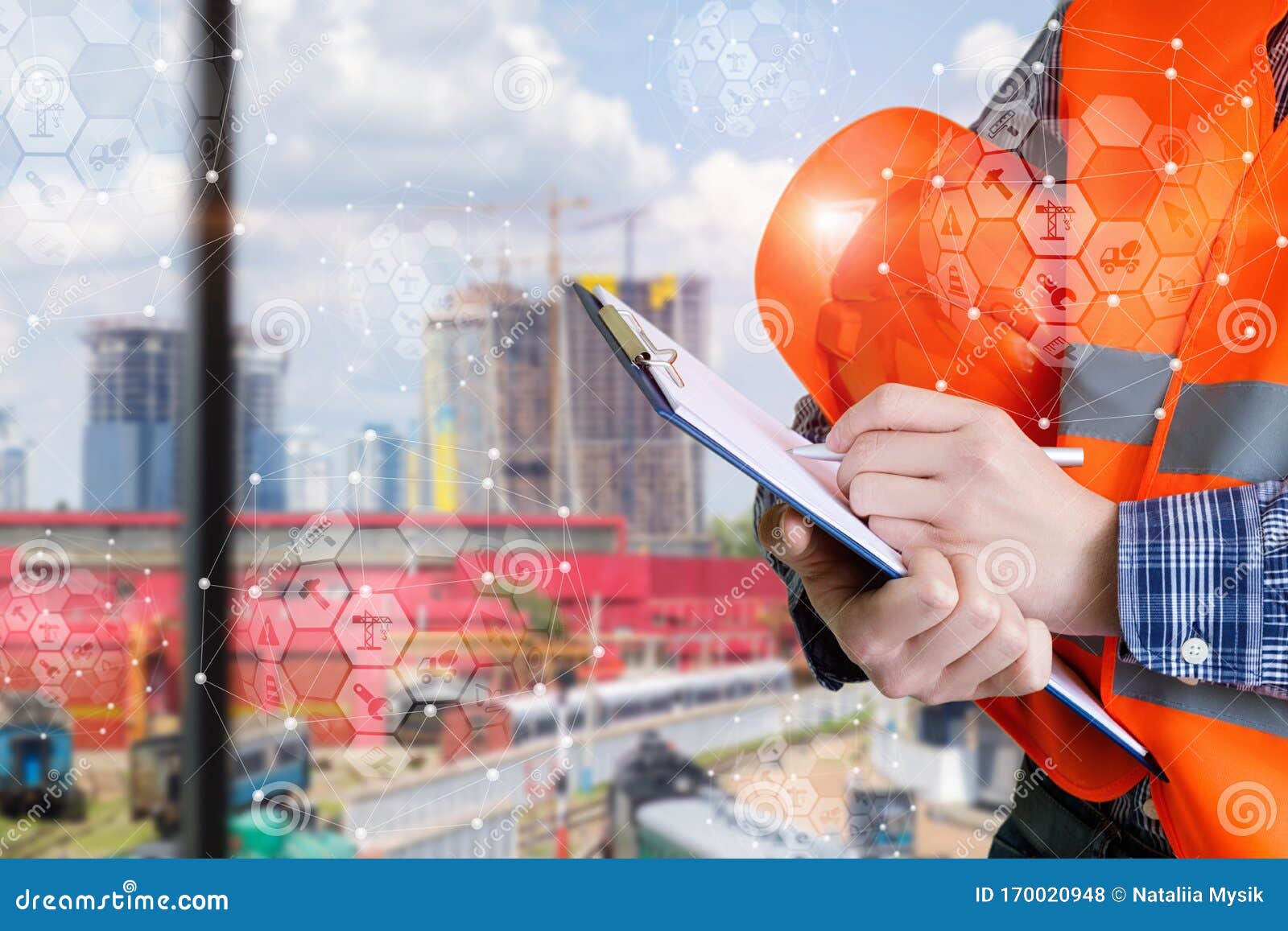 The Concept of Construction Planning Stock Photo - Image of industrial ...