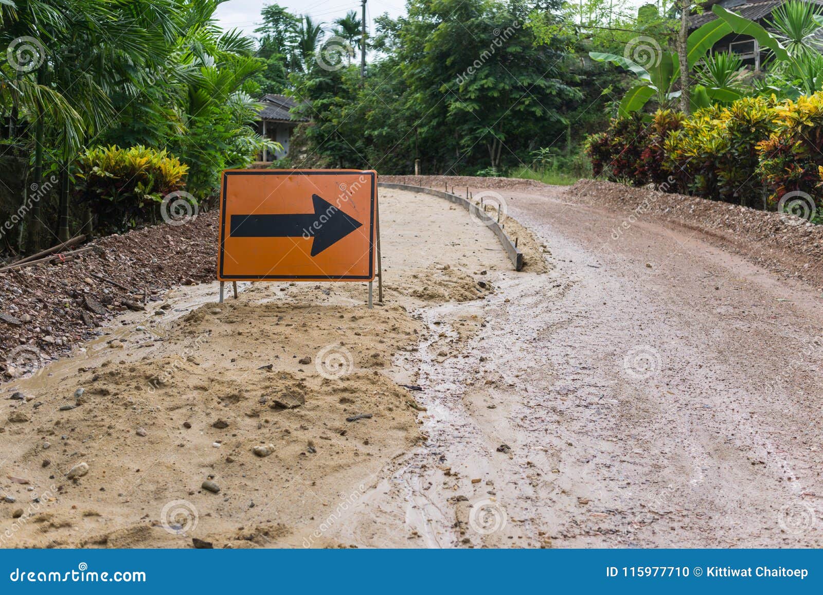 The Rural Road Construction Project. Stock Photo - Image of industry ...