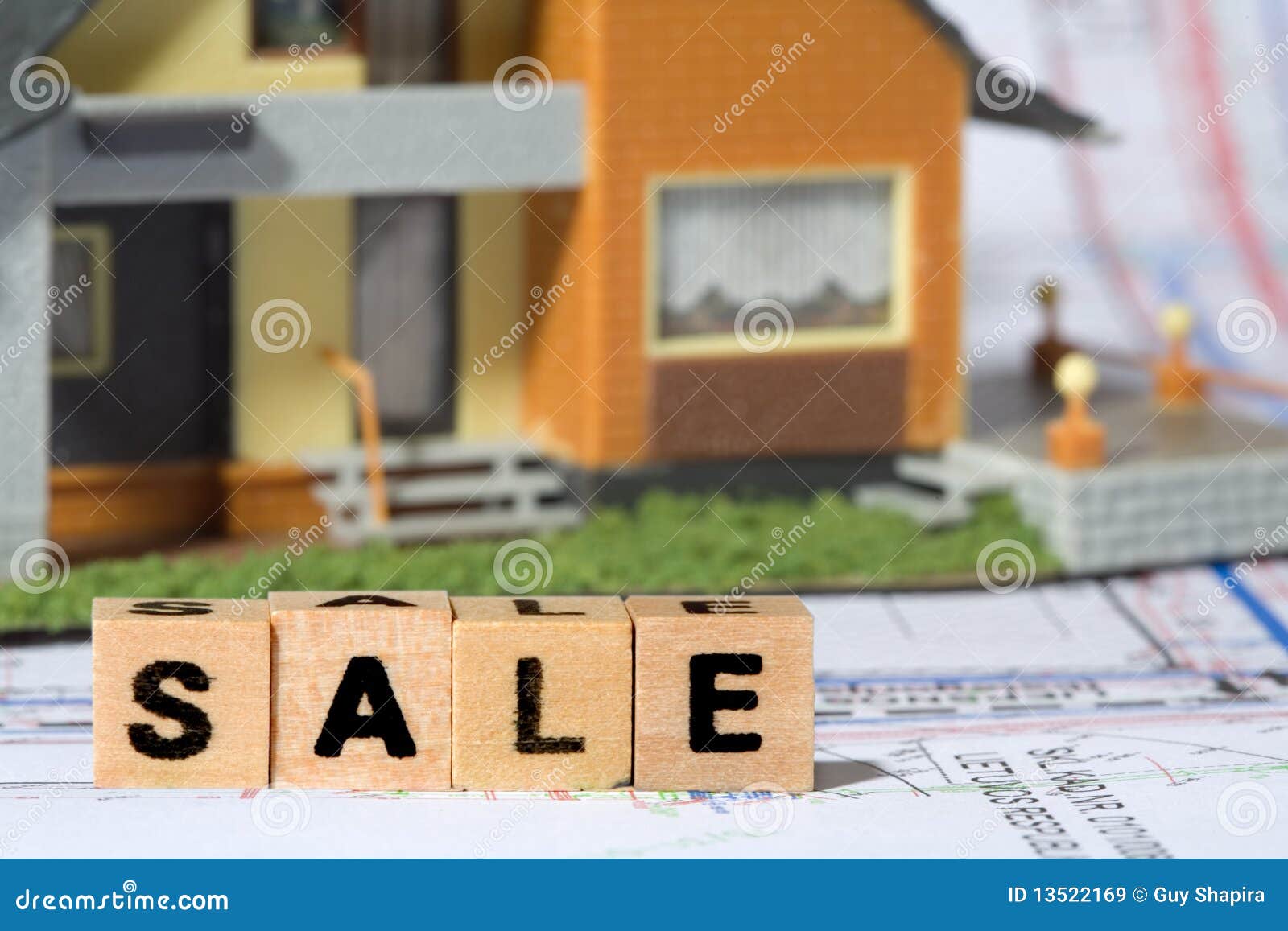 Concept of Construction and Sale of Estate Stock Image - Image of model ...