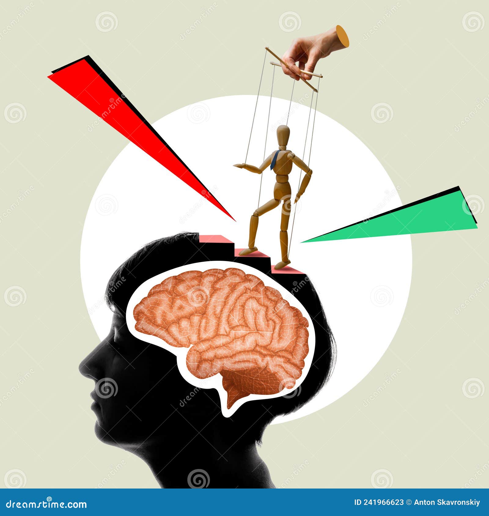 The Concept of Control Over the Human Mind. Stock Image - Image of hand ...