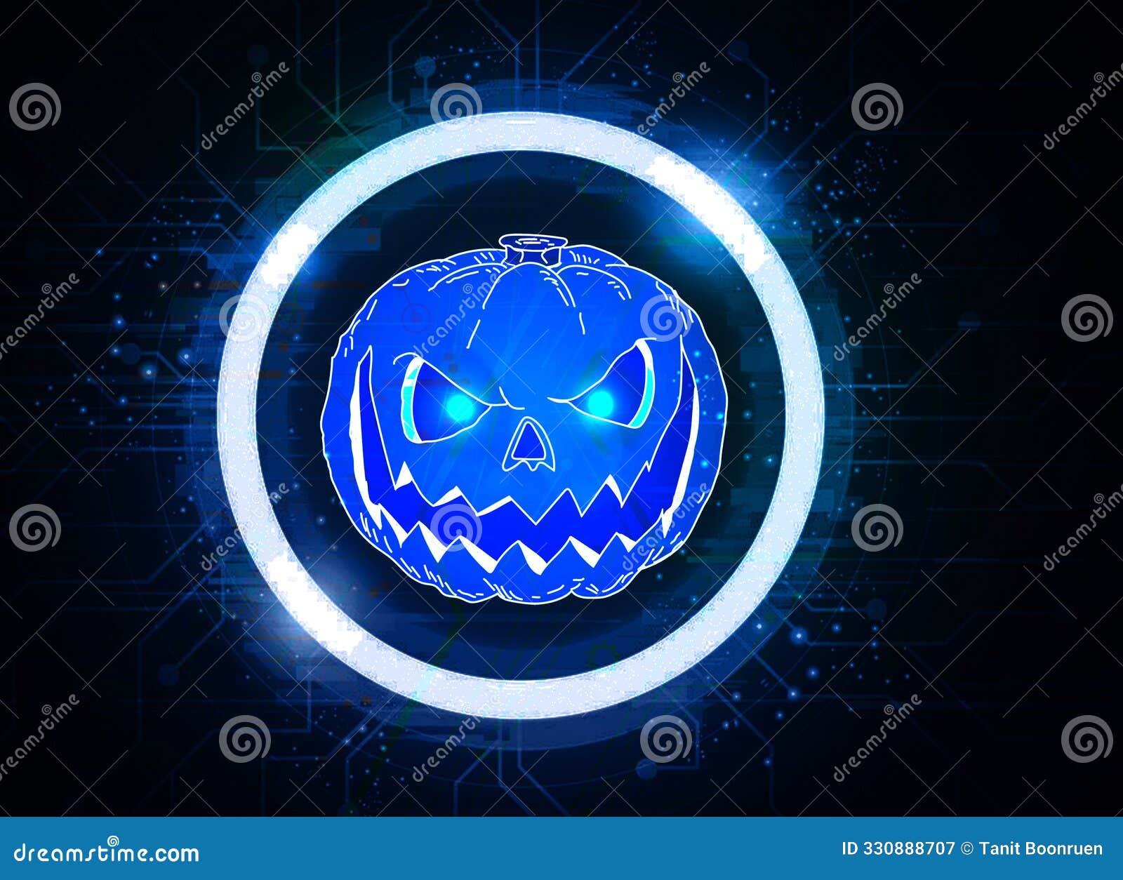 He Concept Conveys AI Technology in a Scary, Halloween Way Stock ...