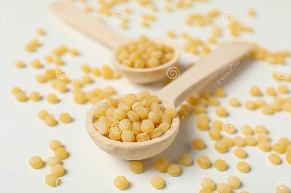 Concept of Cooking, Uncooked Ptitim, Cooking Ptitim Stock Photo - Image ...