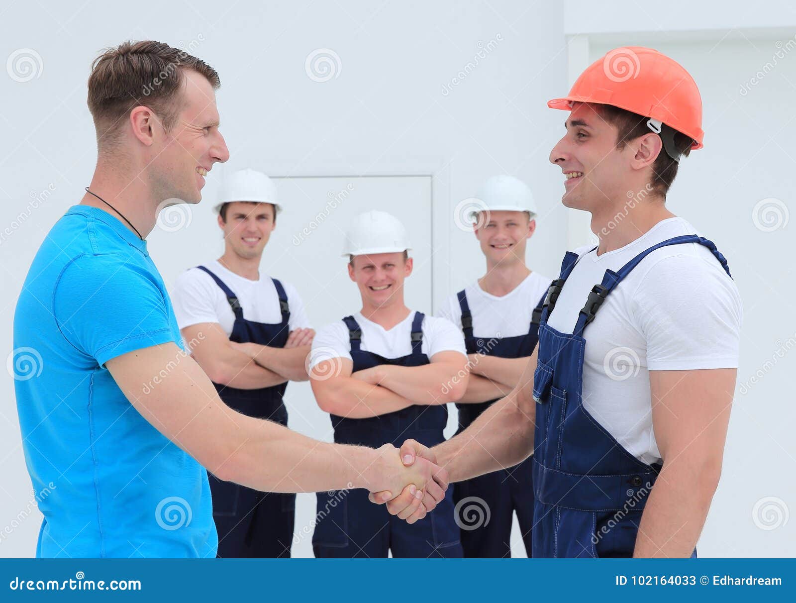 Handshake of the Architect and Engineer Stock Image - Image of install ...