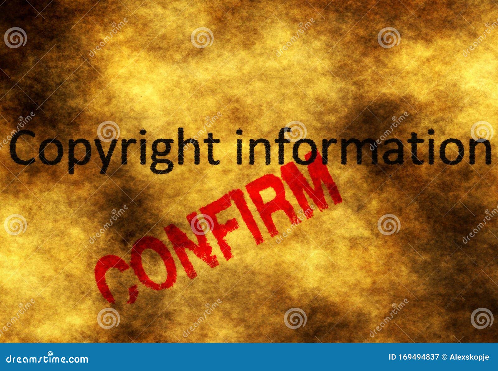 Copyright information stock image. Image of property - 169494837