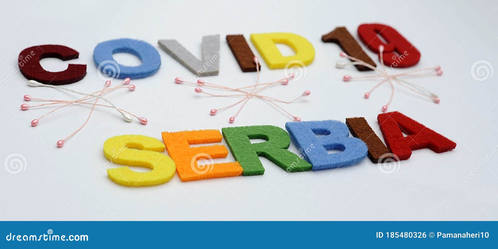 Covid19 Wording with Colourful Isolated White Background Stock Photo ...