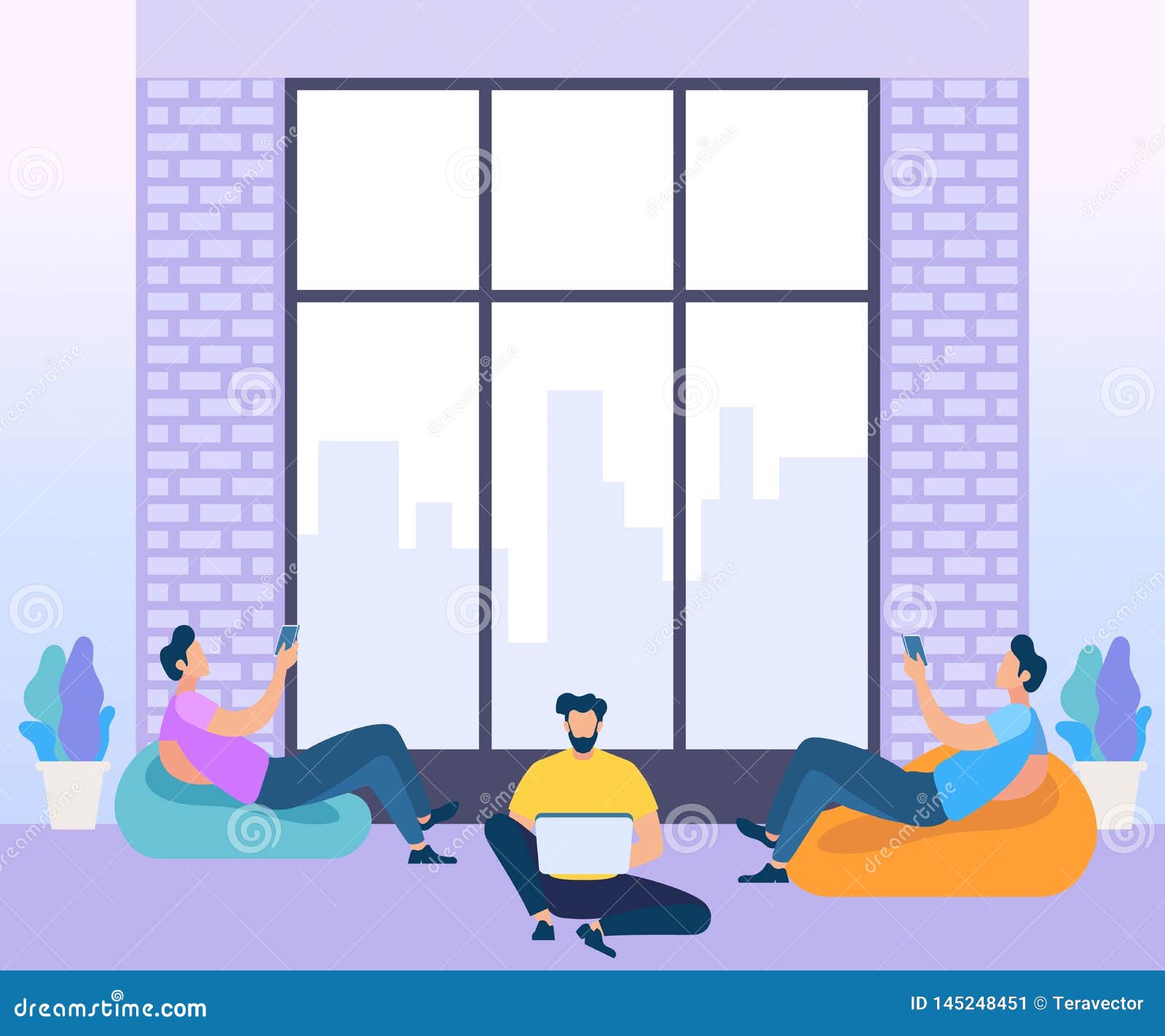 Concept of Coworking Center. Business Meeting Stock Vector ... Concept of Coworking Center. Business Meeting Stock Vector ...