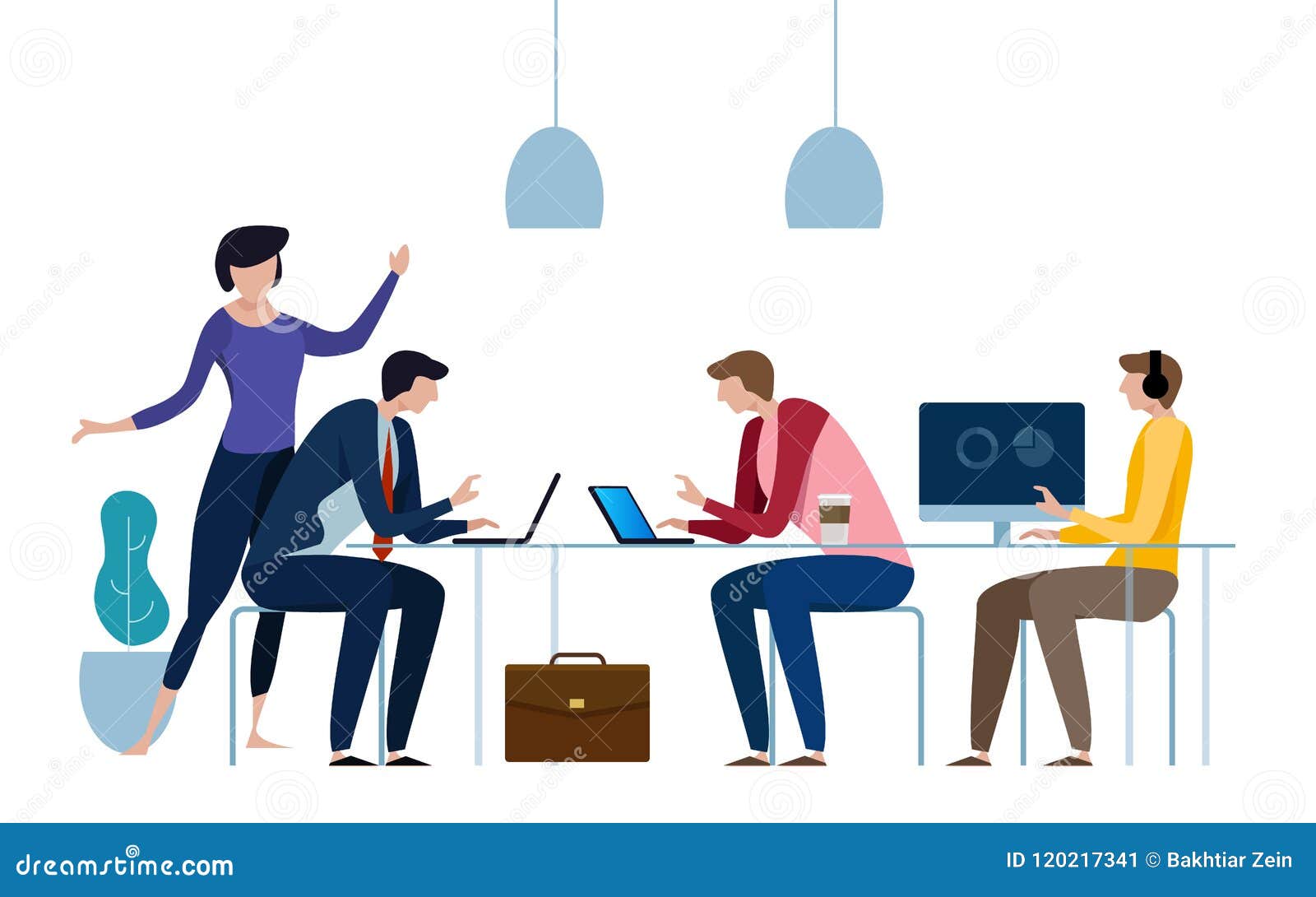 Concept of the Coworking Center. Business Meeting. Flat Design Style ... Concept of the Coworking Center. Business Meeting. Flat Design Style ...