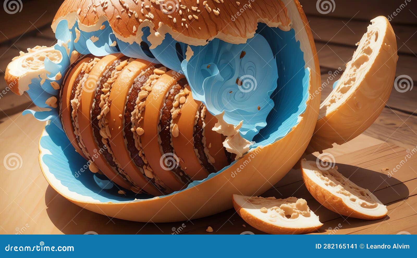 Cracking Open the Celebration a Stunning Digital Illustration of a ...