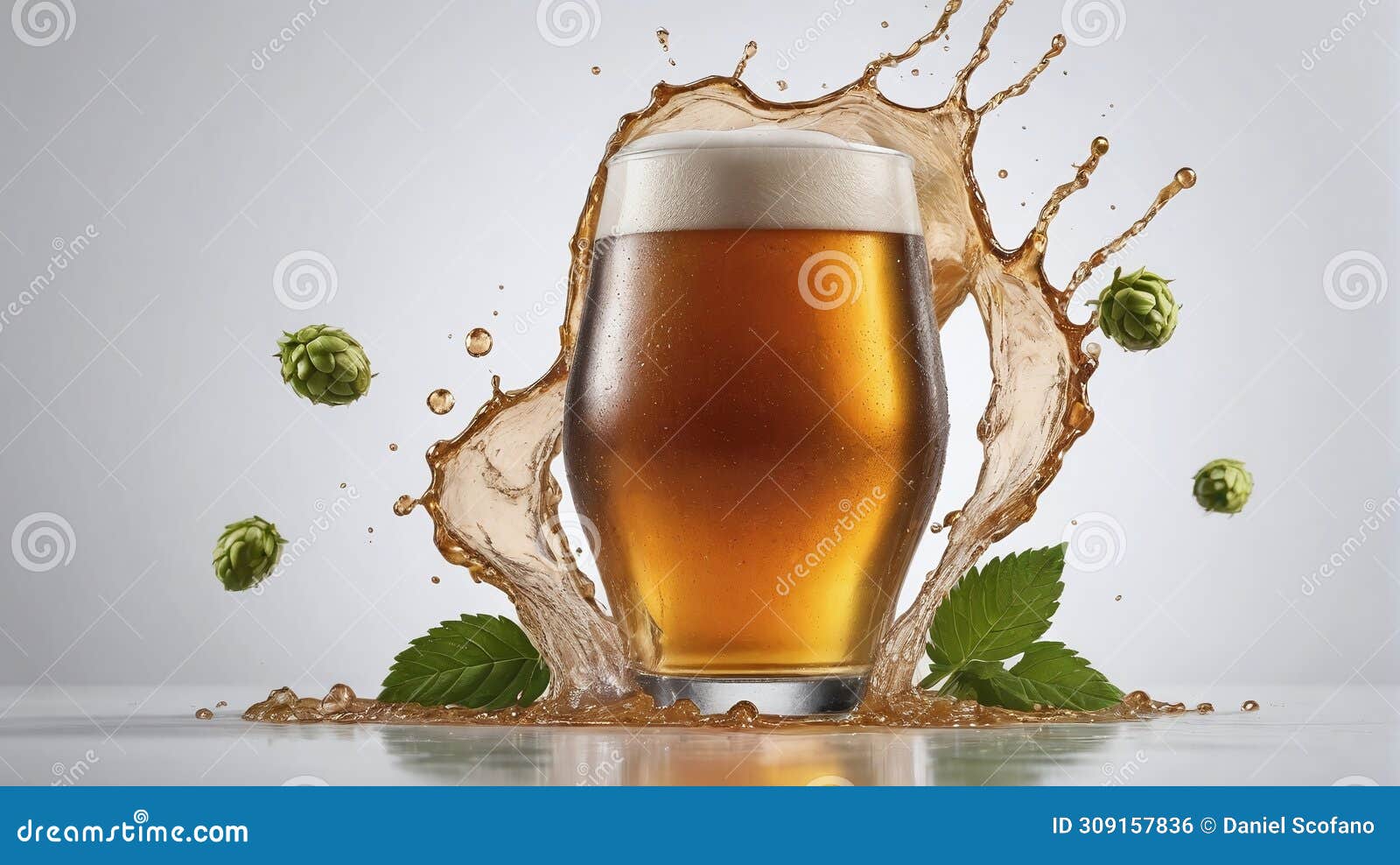 Craft Beer Visuals with Dynamic Splashes and Ingredients. Generative AI ...