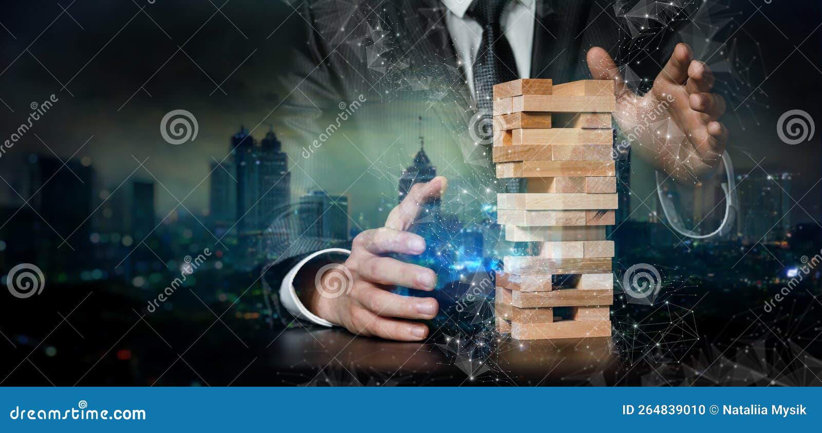 The Concept of Creating a Complex Business Structure Stock Photo ...