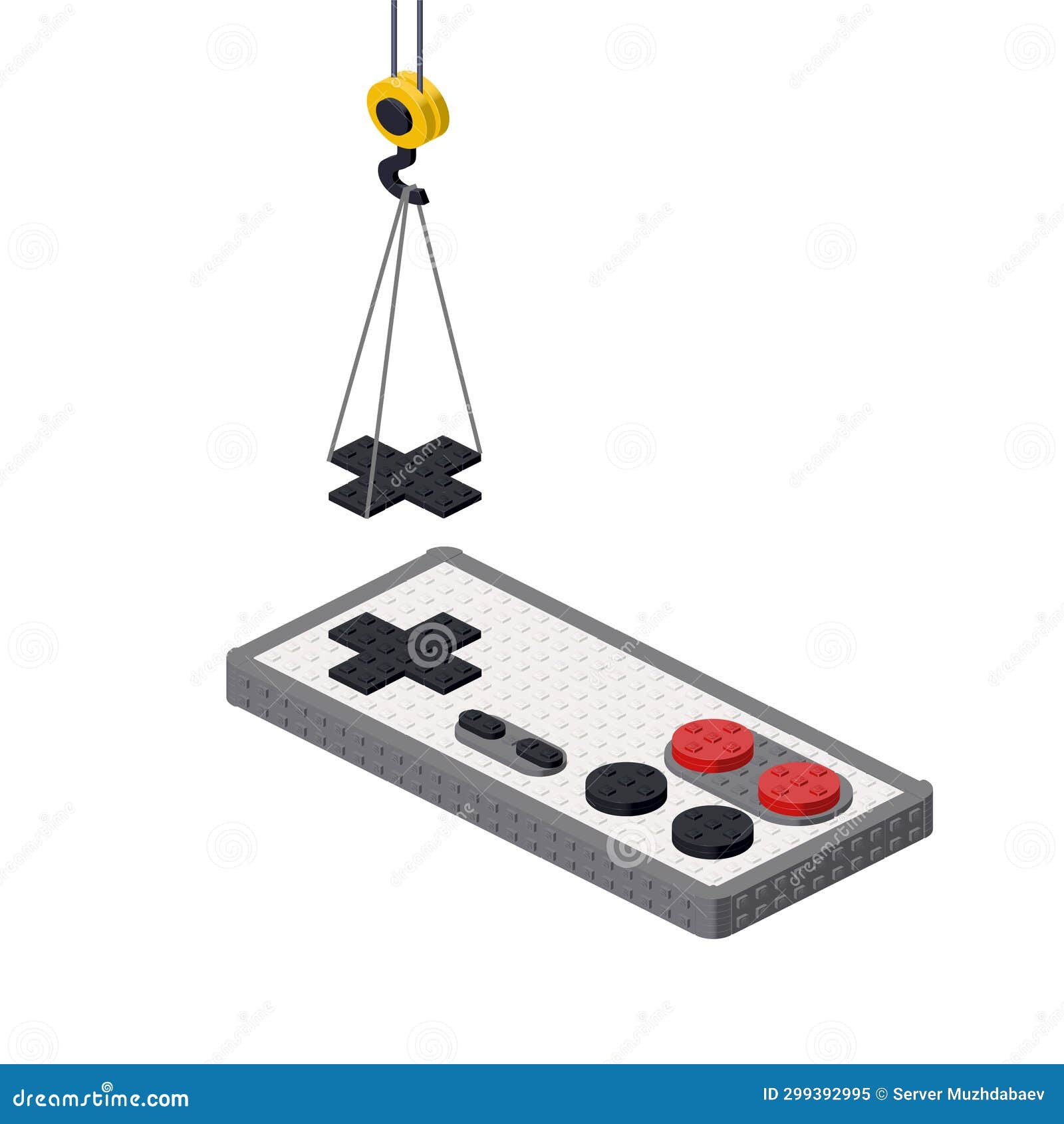 Concept for Creating a Game Controller. Vector Stock Illustration ... Concept for Creating a Game Controller. Vector Stock Illustration ...