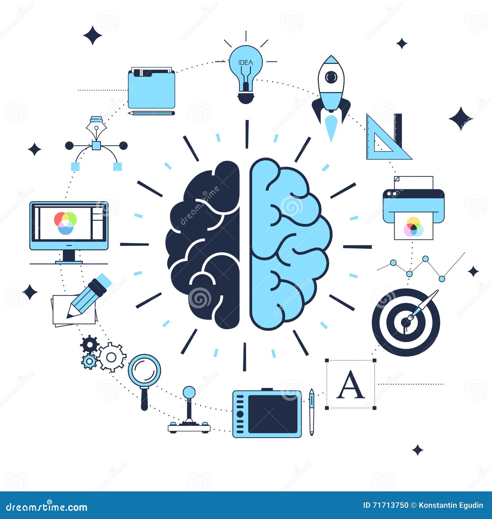 Concept Creative Design Process Stock Vector - Illustration of ...