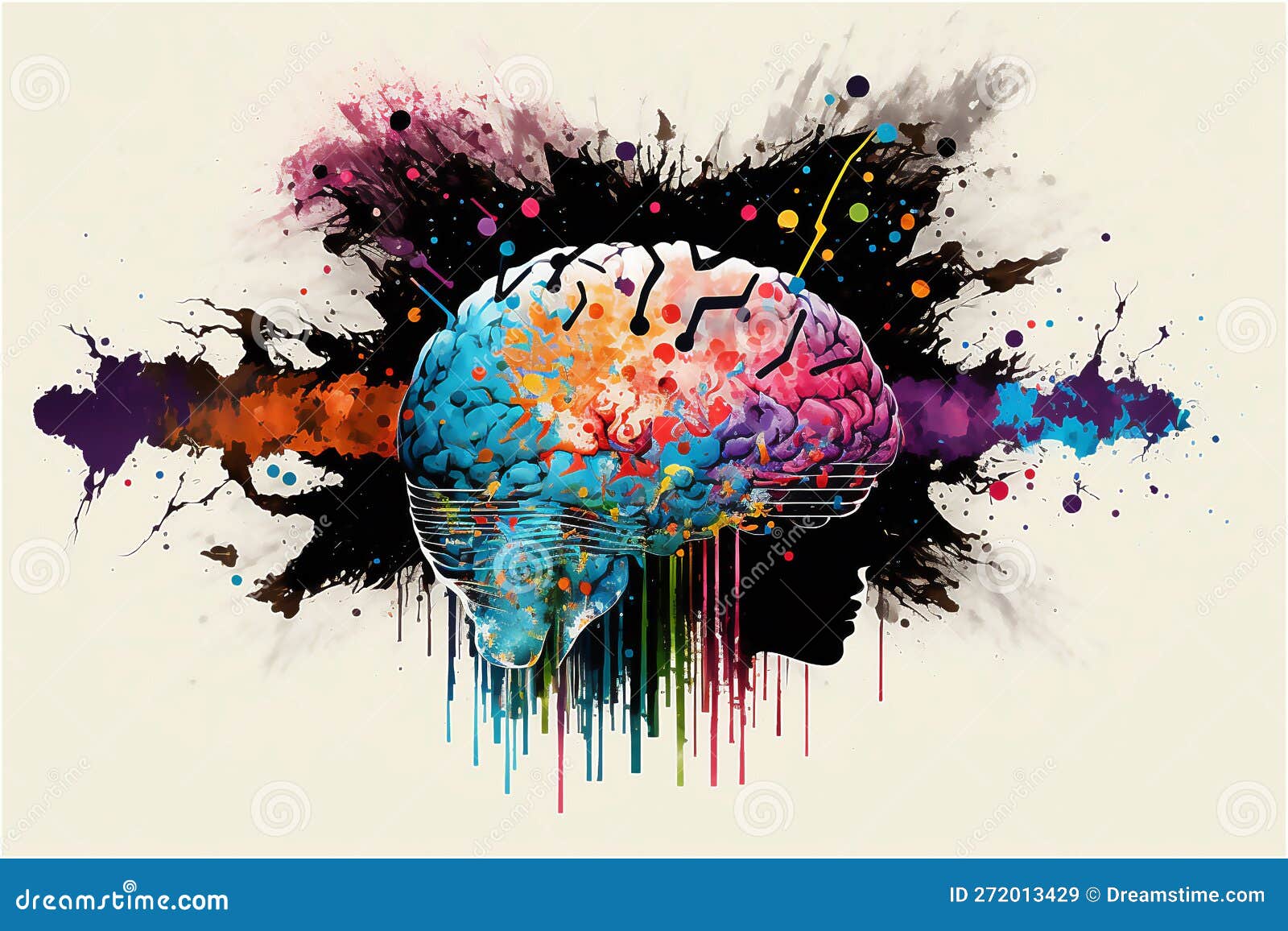 Concept of Creative Human Brain Colorful Mind Snd Analytical Thinking ...