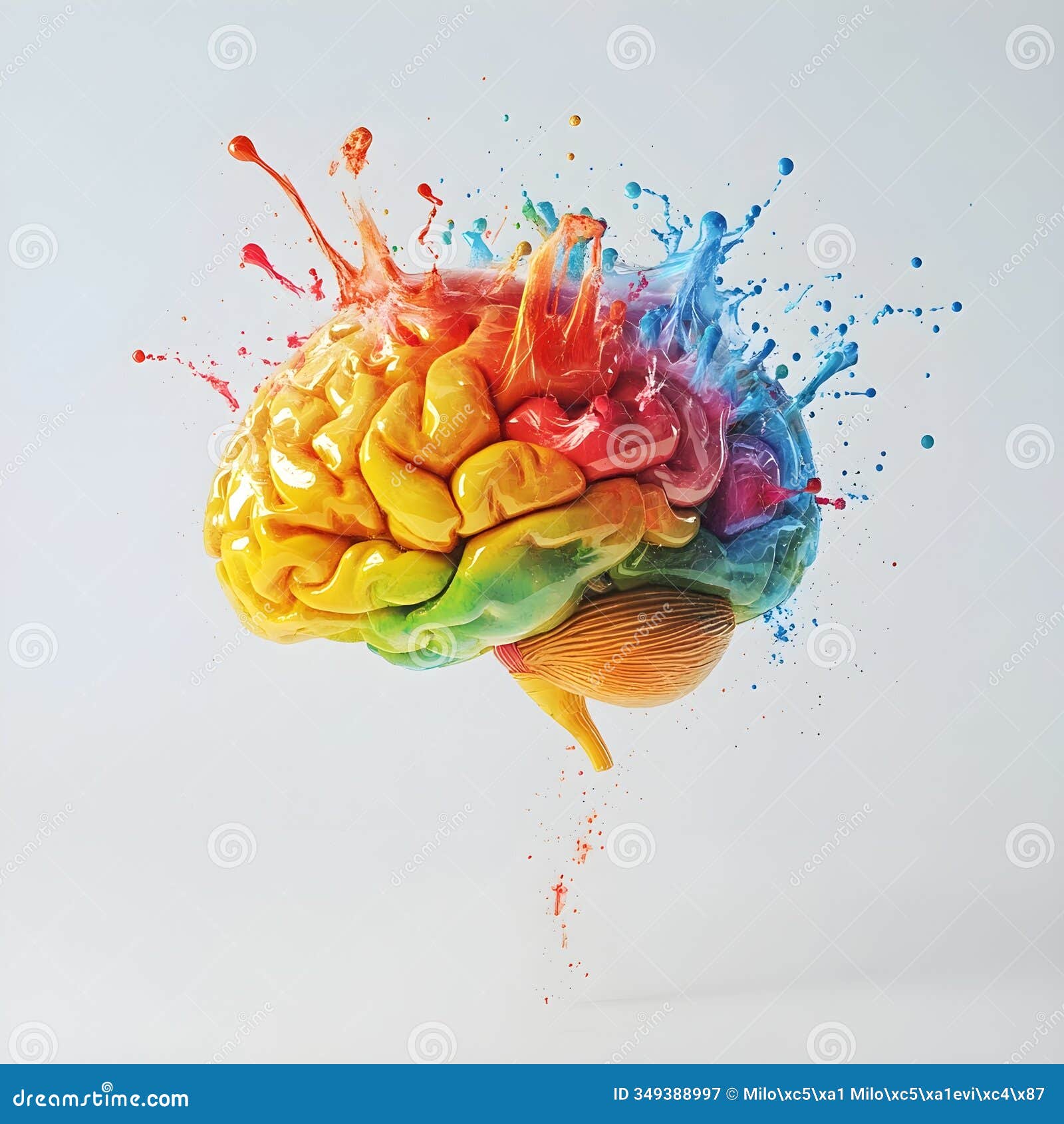 Concept of Creative Human Brain Illustration Stock Illustration ...