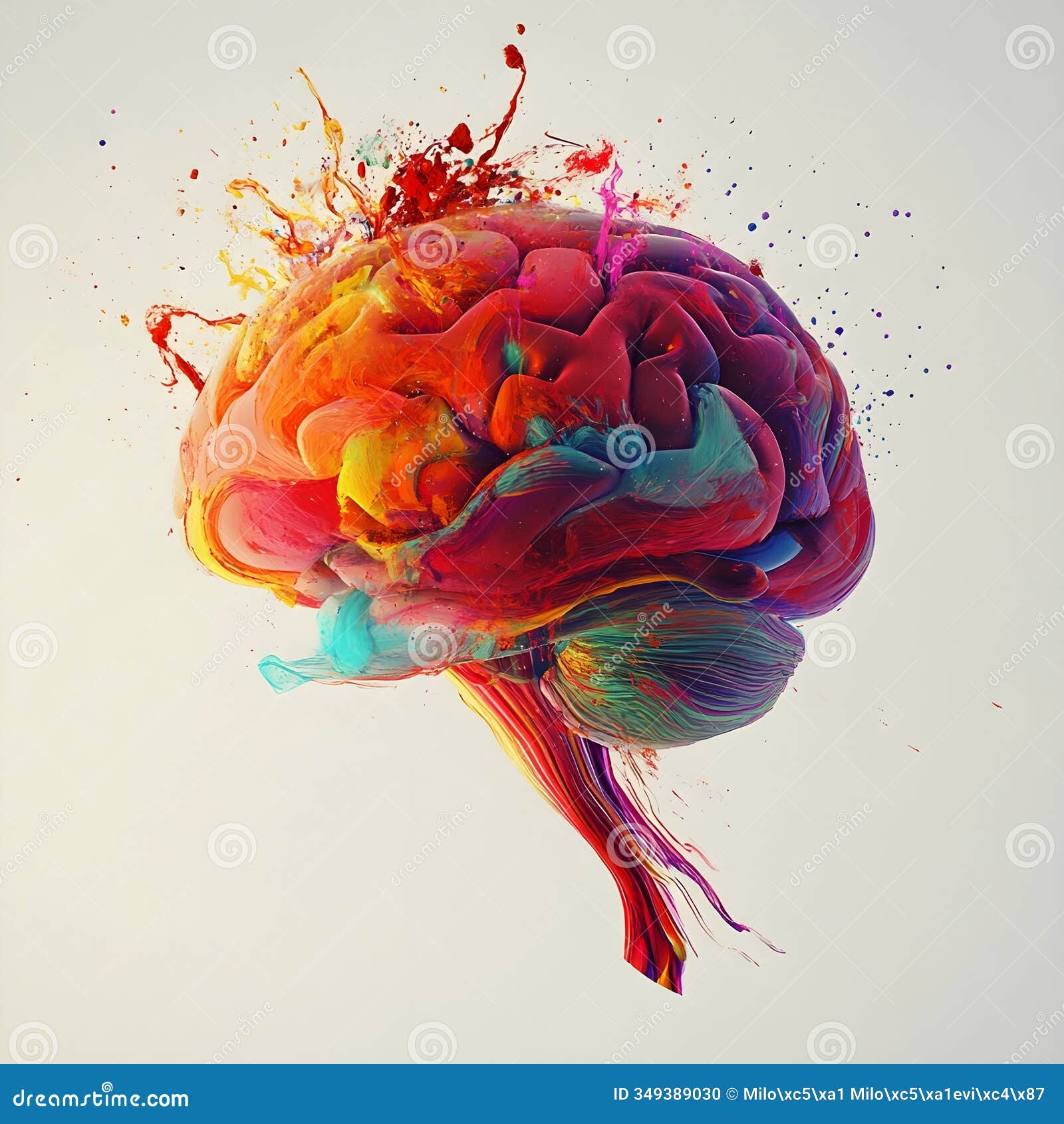 Concept of Creative Human Brain Illustration Stock Illustration ...