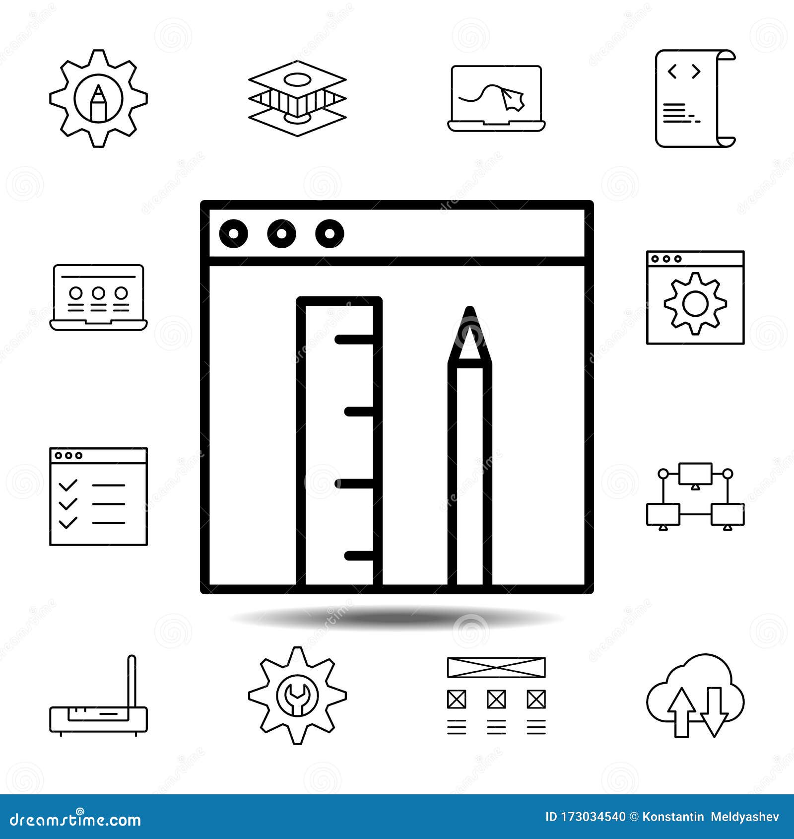 Concept Creative Icon Simple Thin Line Outline Vector Element Of Web Design Development Icons
