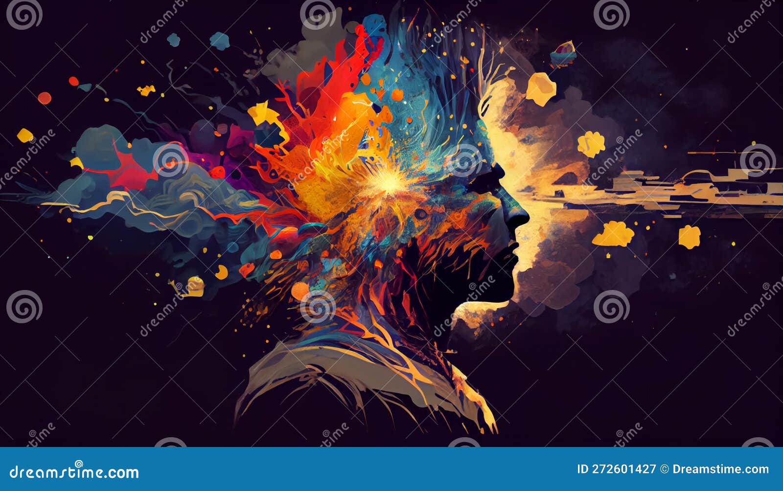 Concept of Creative Ideas and Artistic Expression. Illustrated through ...